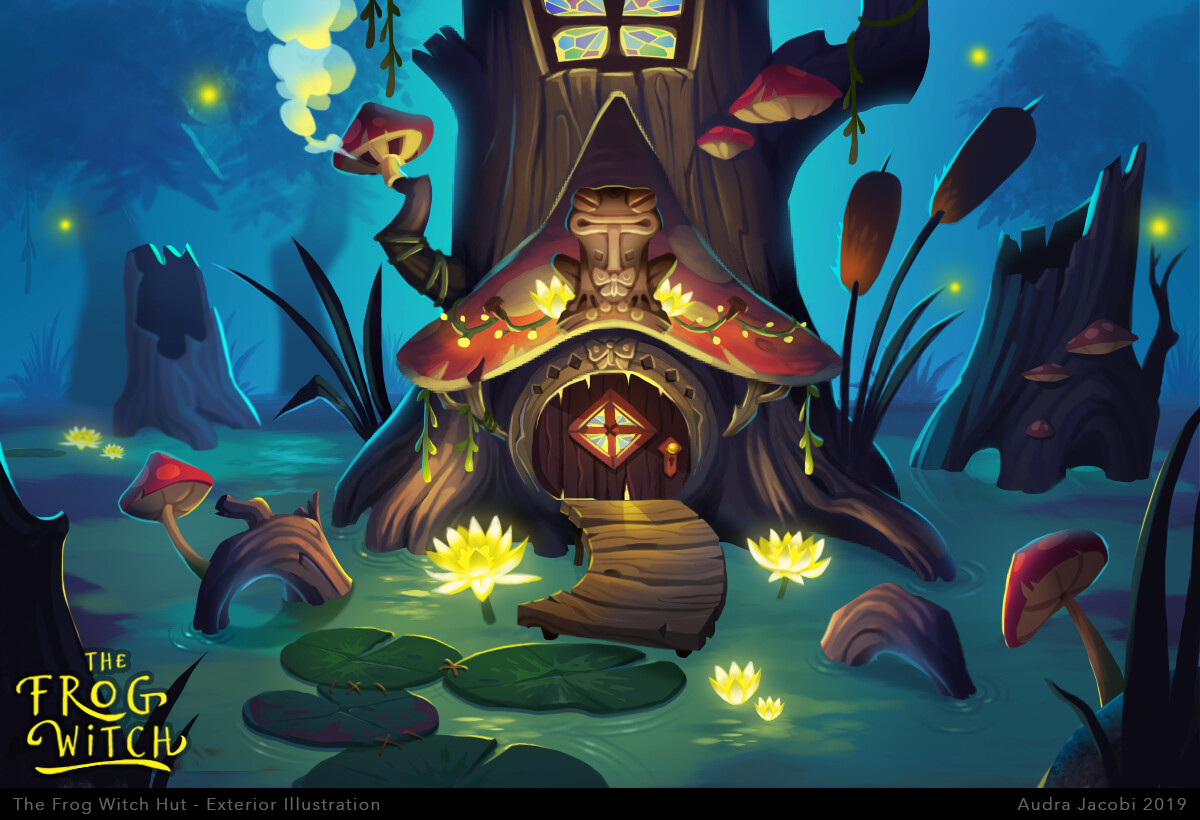 ArtStation - The Frog Witch Tree Hut