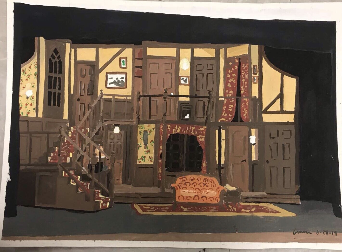 ArtStation - Painting of The “Noises Off” Set