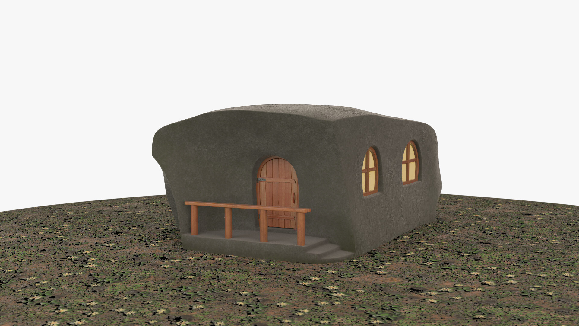 ArtStation - Cartoon Forest Stone House