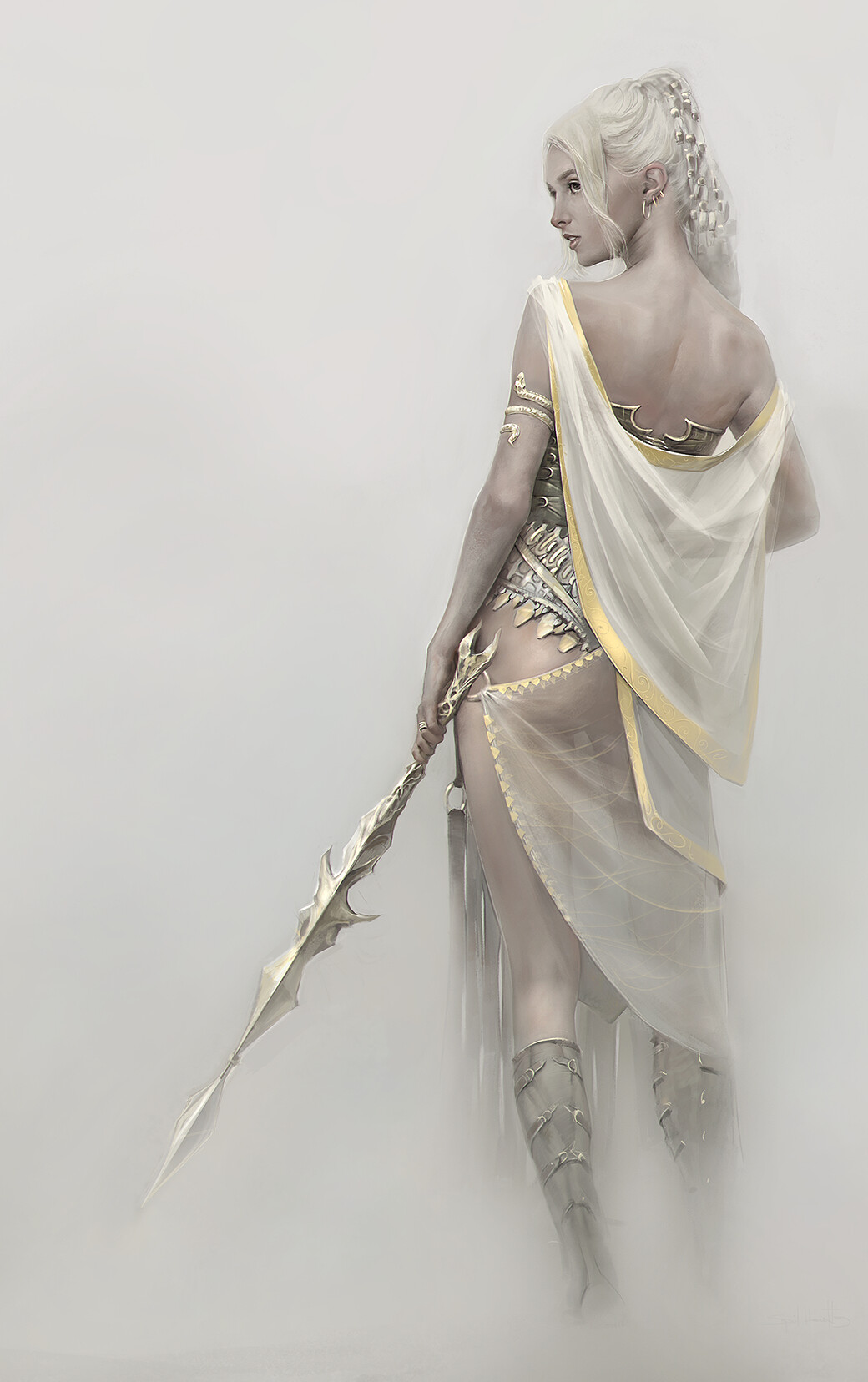 ArtStation - White sorceress// No photobashing or overpaint