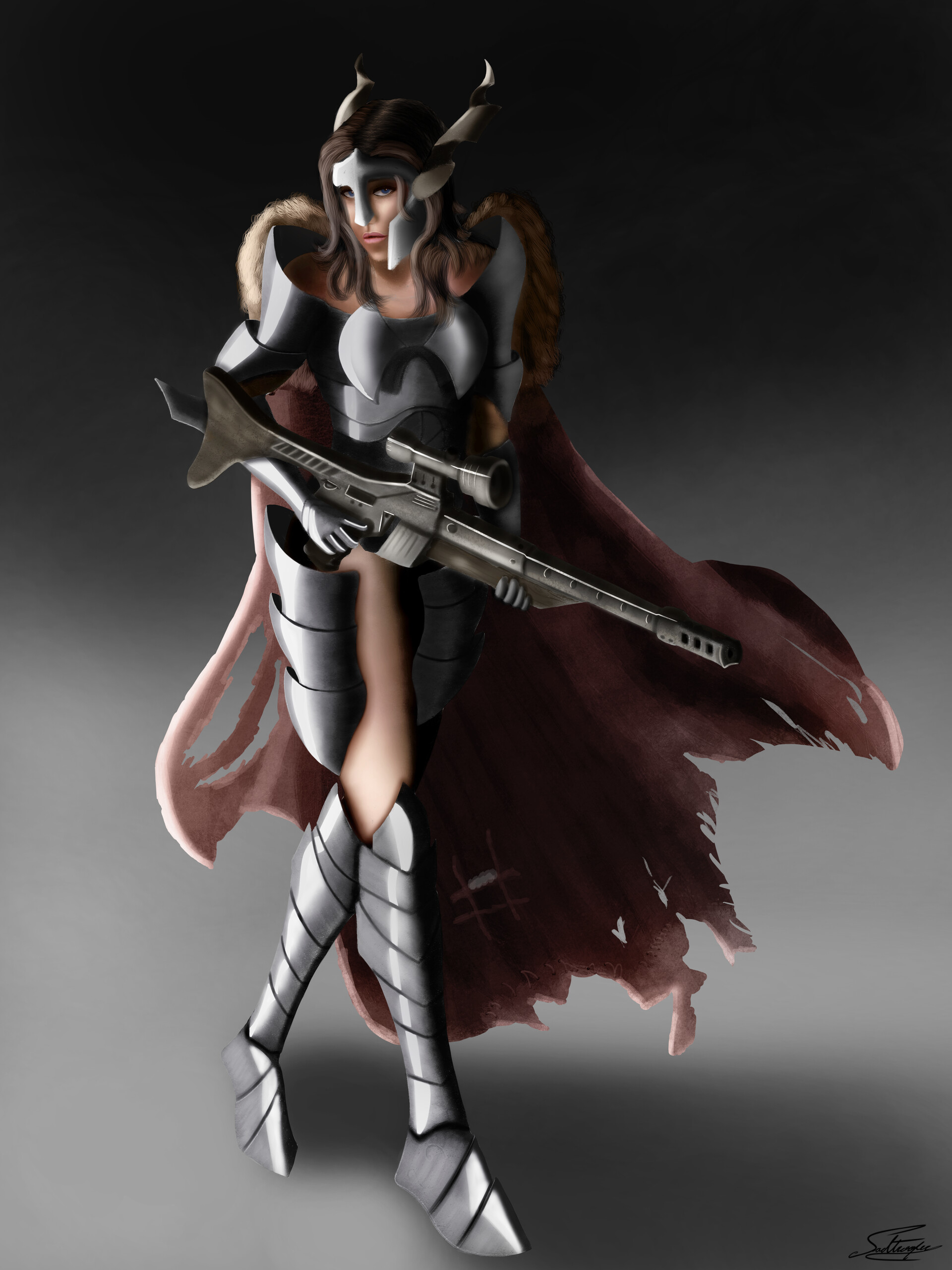 ArtStation - Fantasy Rifle Huntress