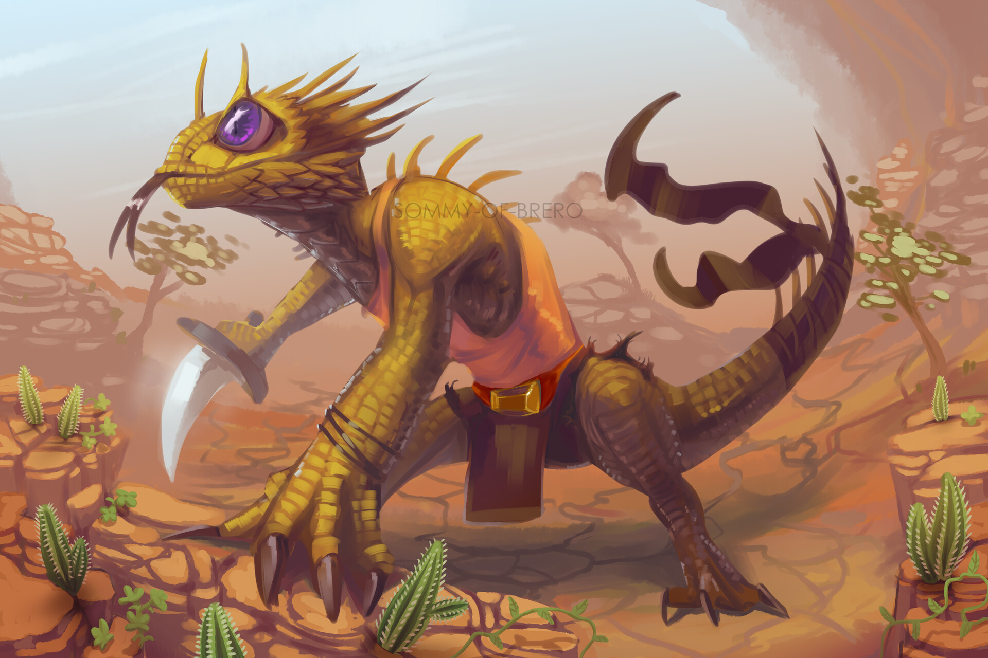 desert lizard art