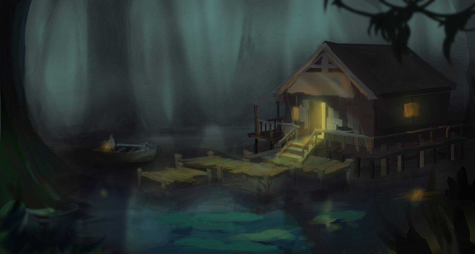 ArtStation - SWAMP NIGHT