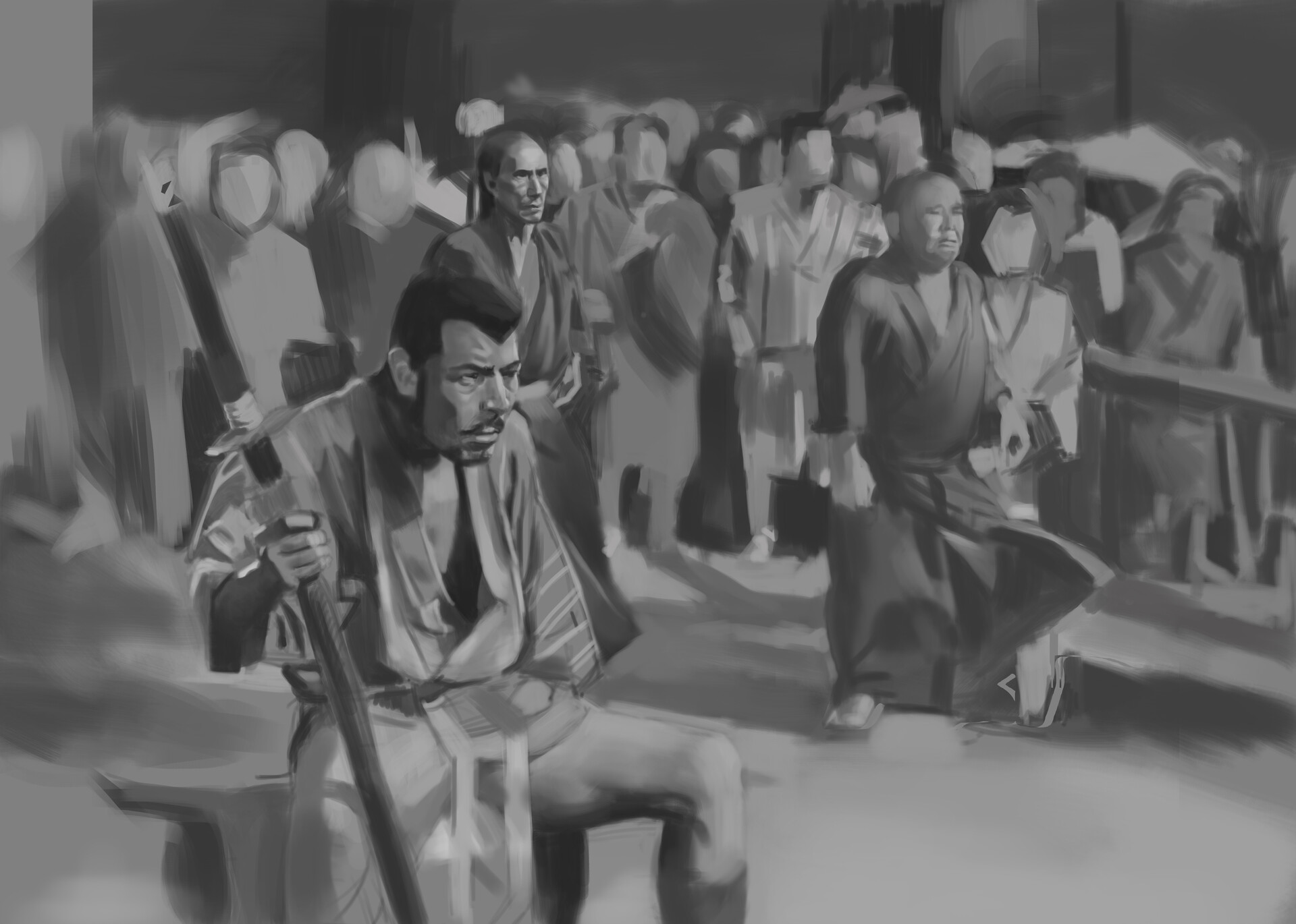 ArtStation - Seven Samurai Study