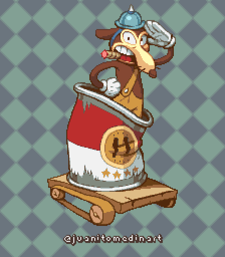 Juanito Medina - Pixel Art - Cuphead Characters and Bosses (Fan Art)