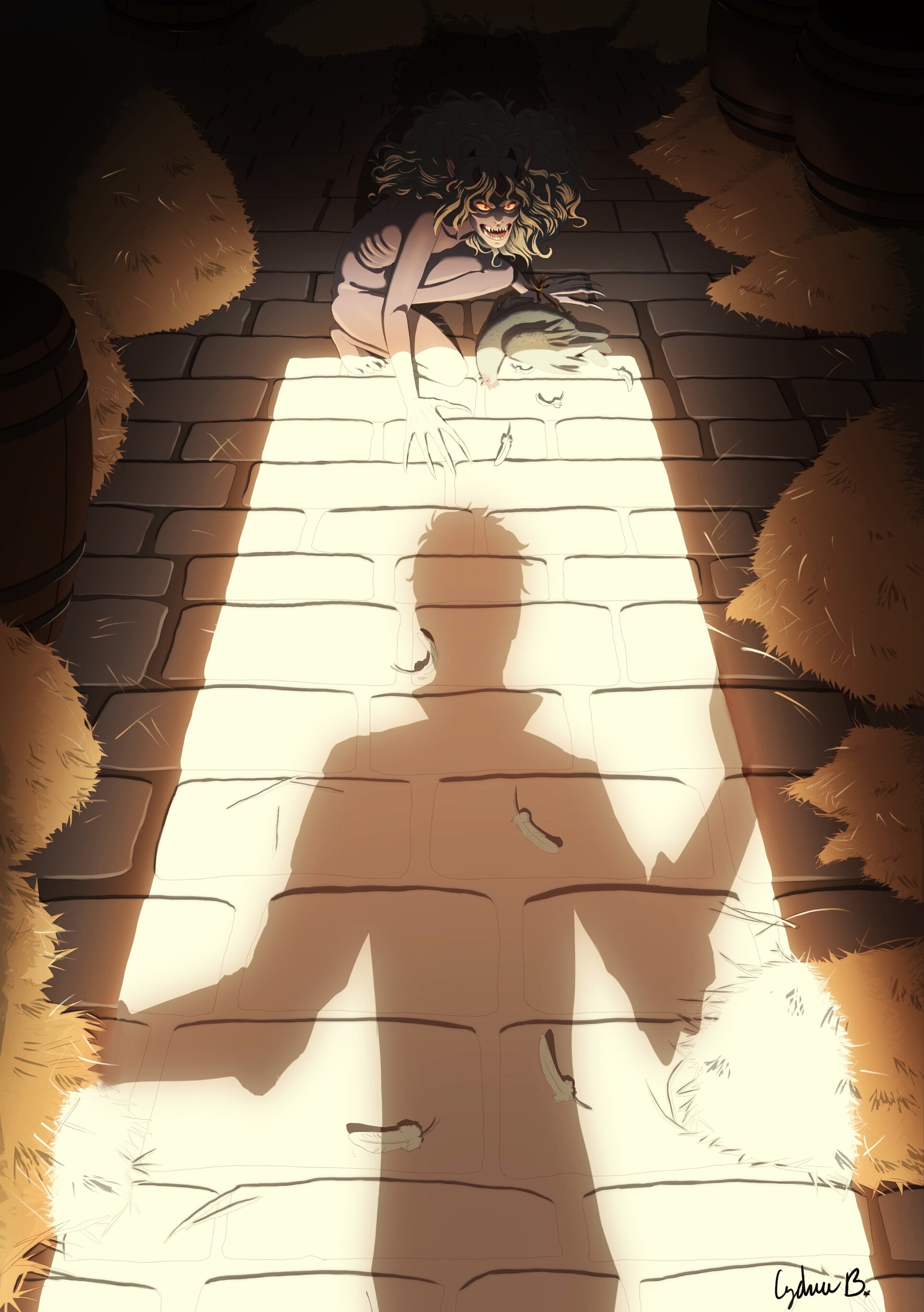 ArtStation - Demon in Barn