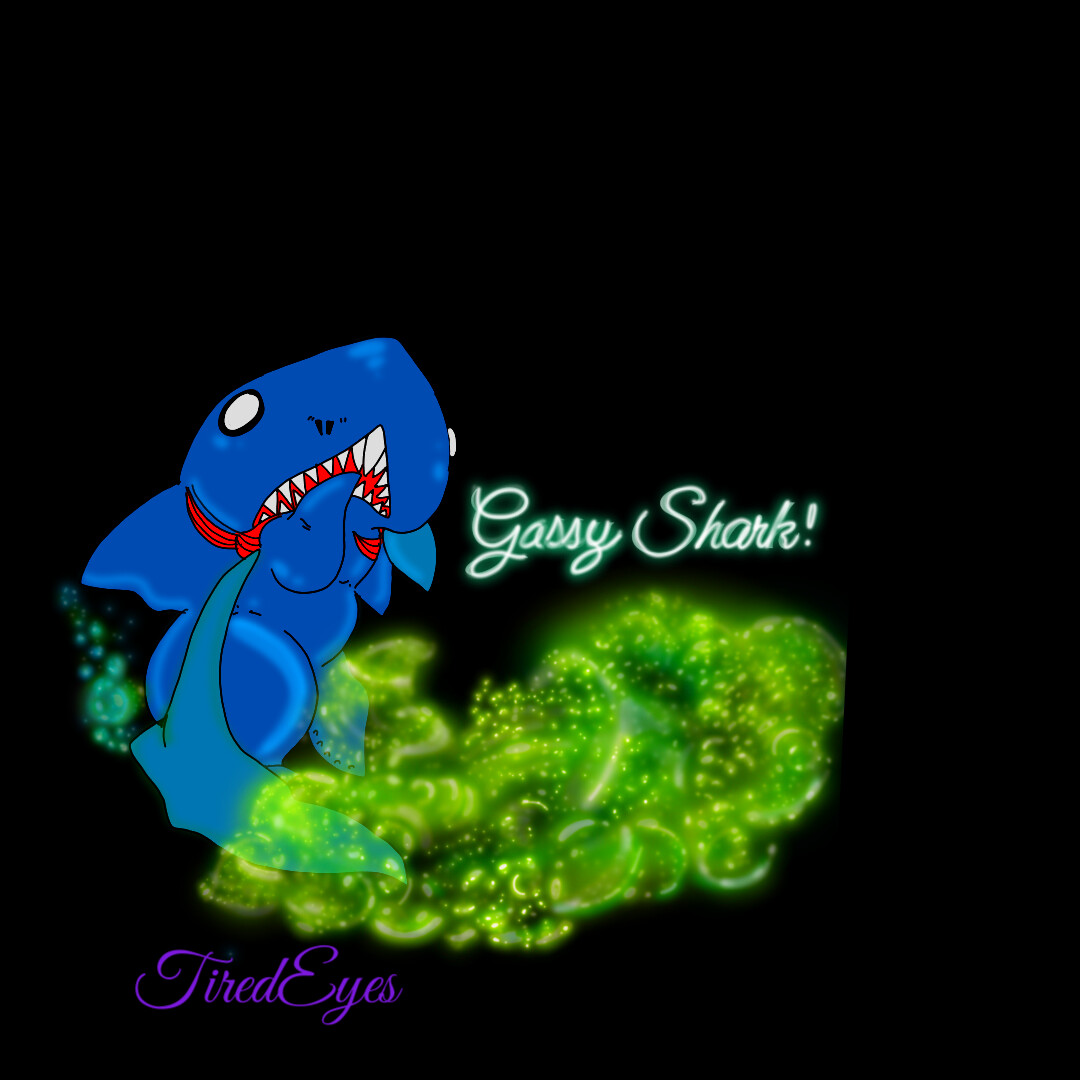 ArtStation - Gassy Shark farts the rainbow