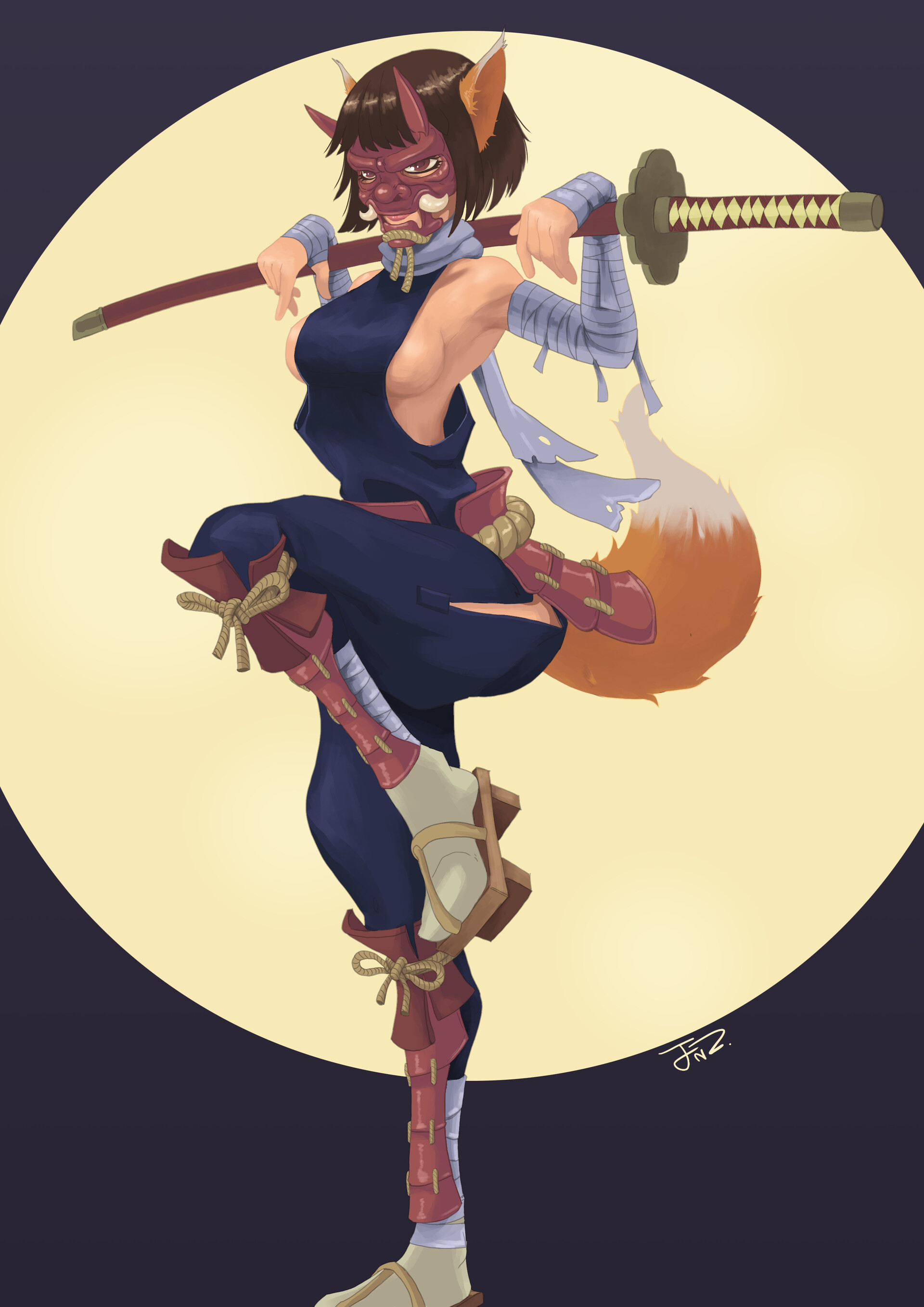ArtStation - Character-design Ninja girl