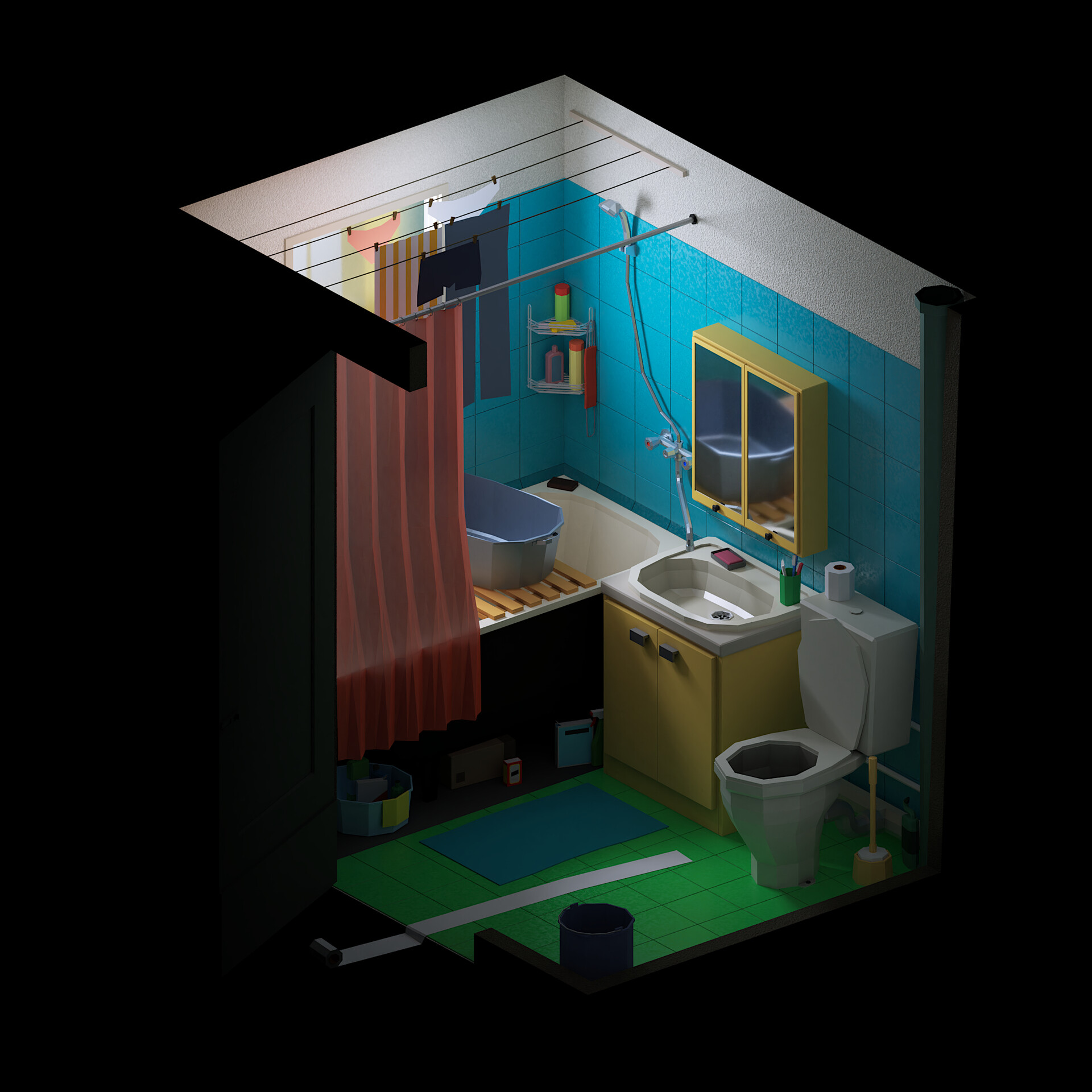 ArtStation - Soviet Bathroom