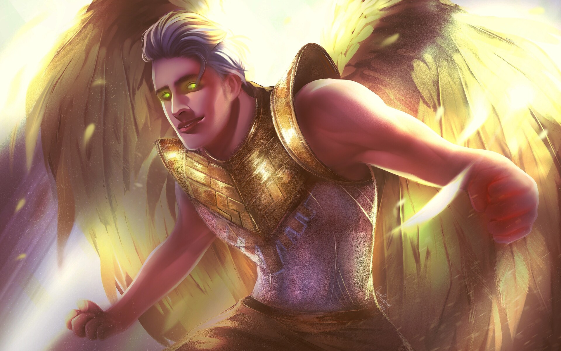 ArtStation - Angelus, the Golden Saviour