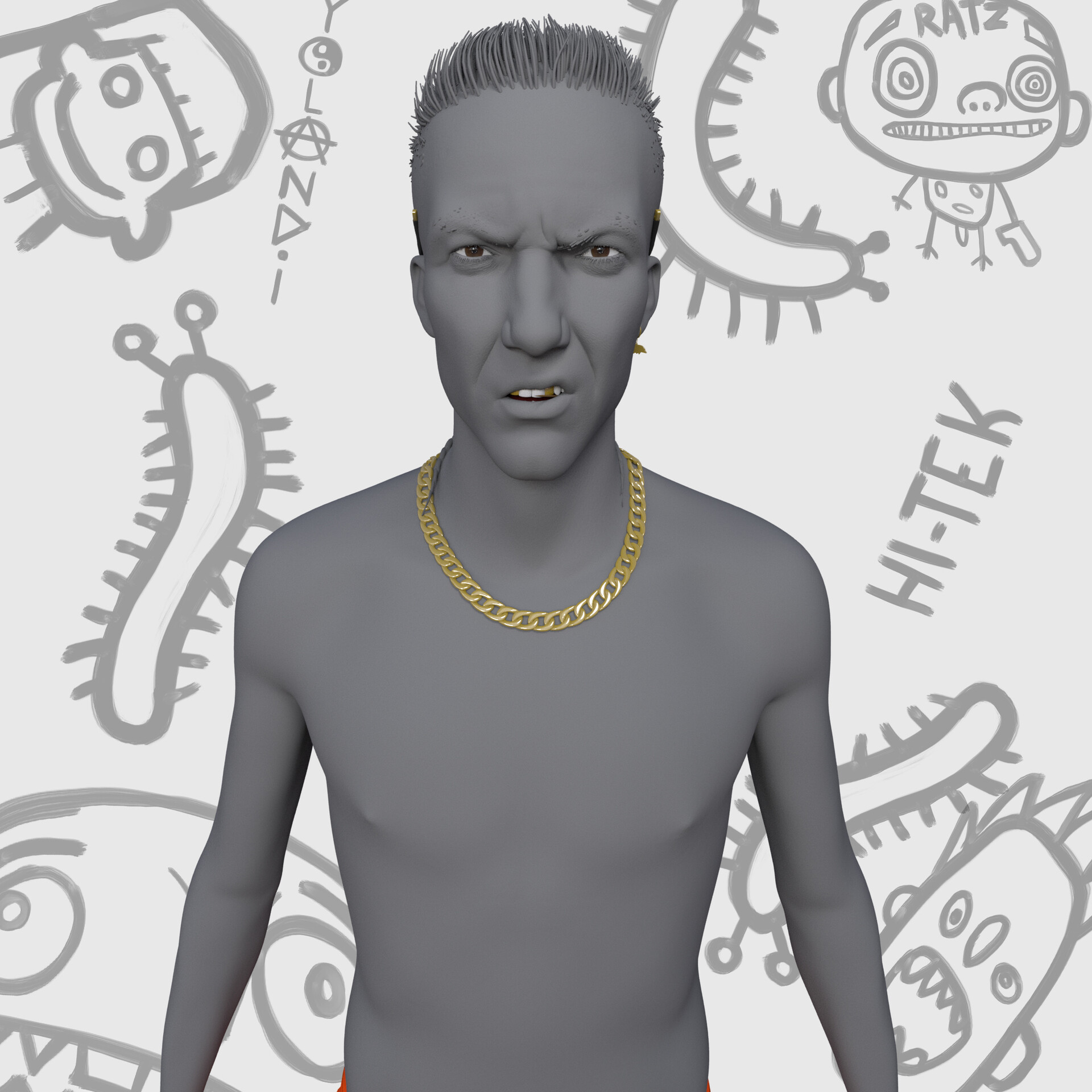 Sam Lennox - Ninja Digital Portrait (WIP)