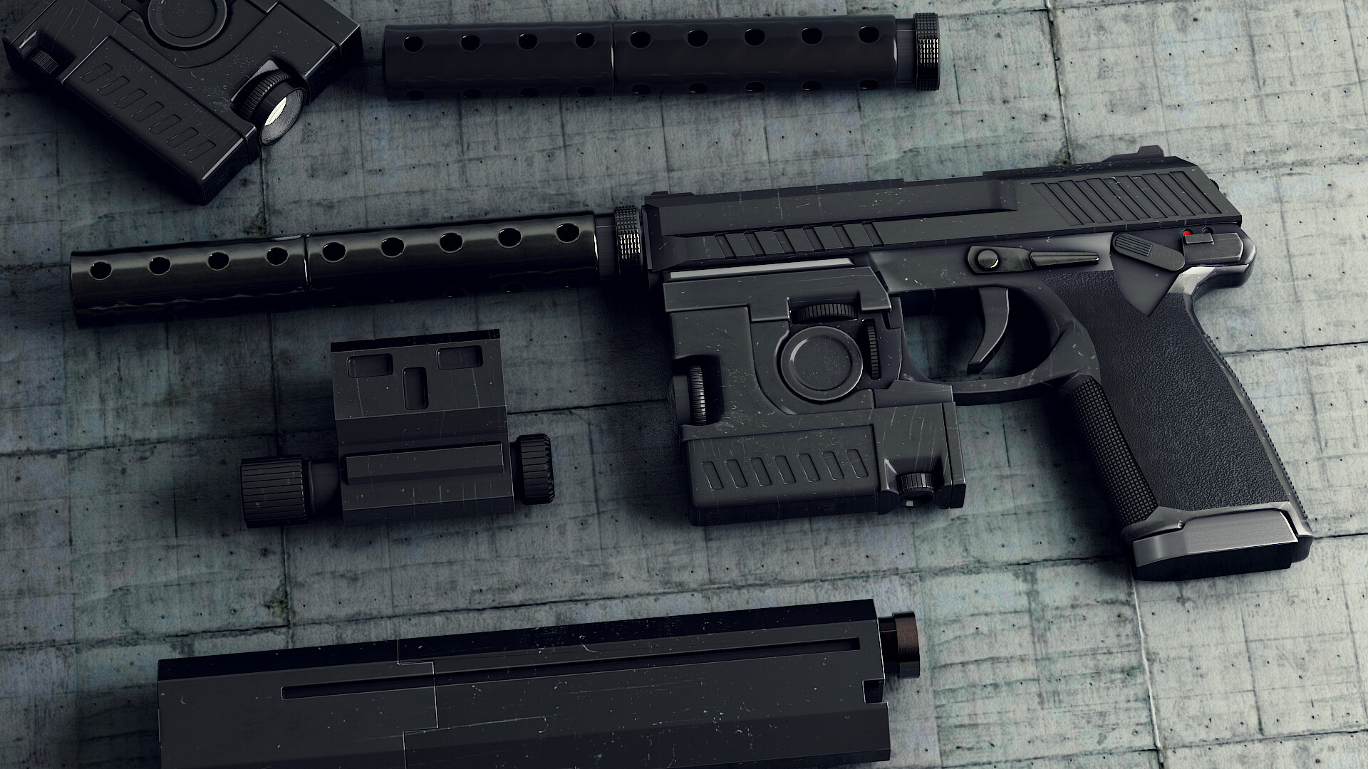 ArtStation - SOCOM handgun