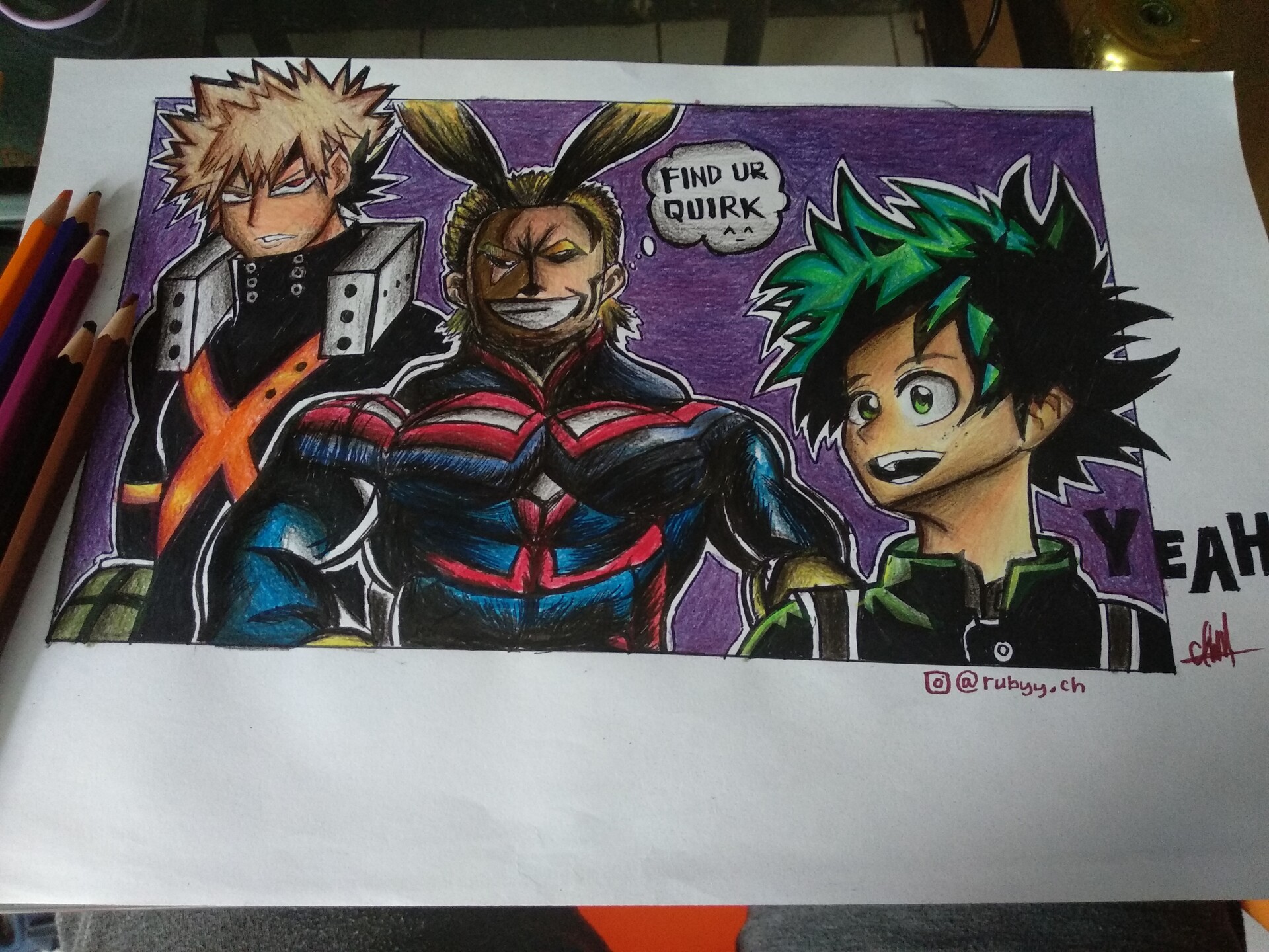 how to draw bnha characters