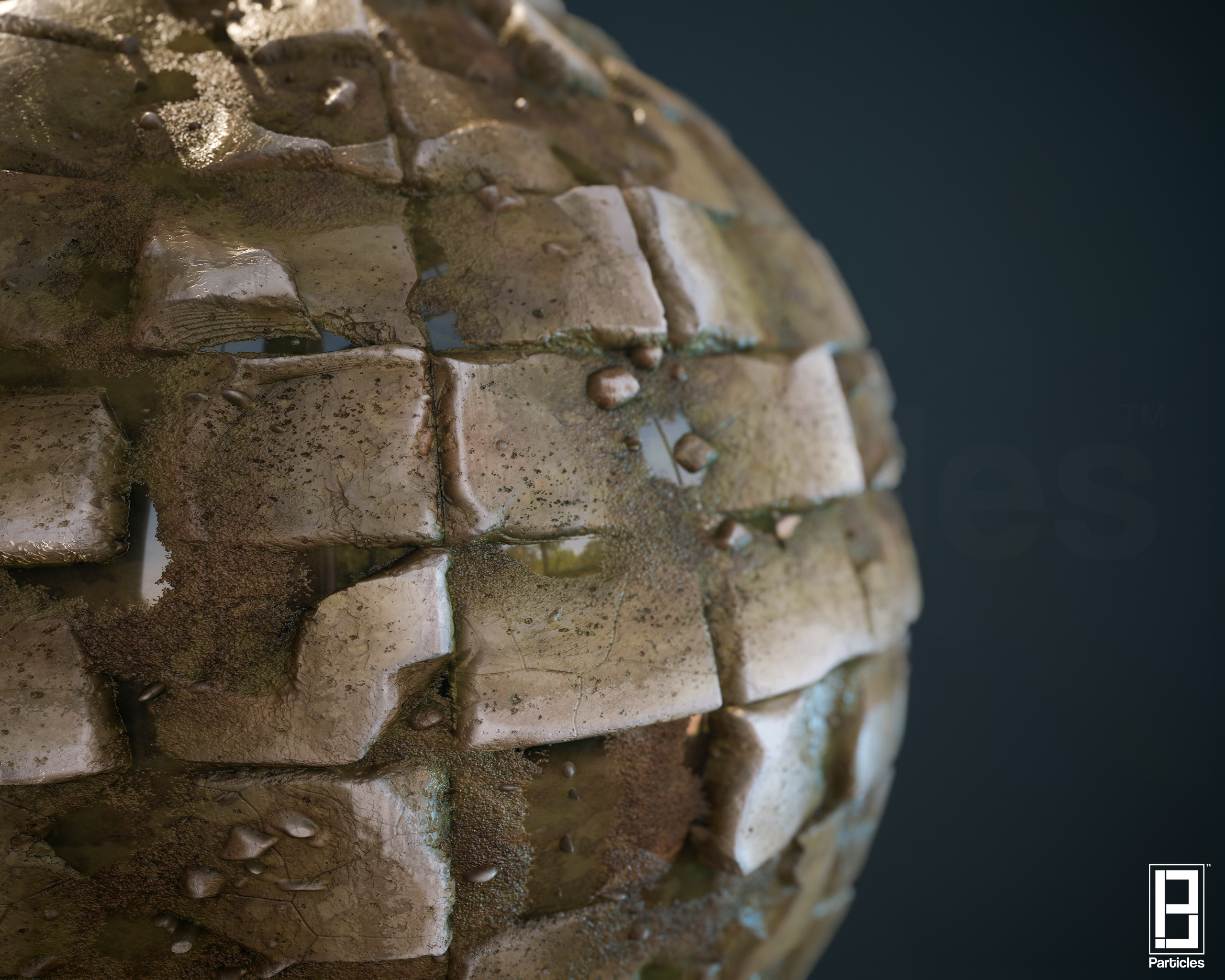 13 Particles Studio - Wet Stones Procedural Texture