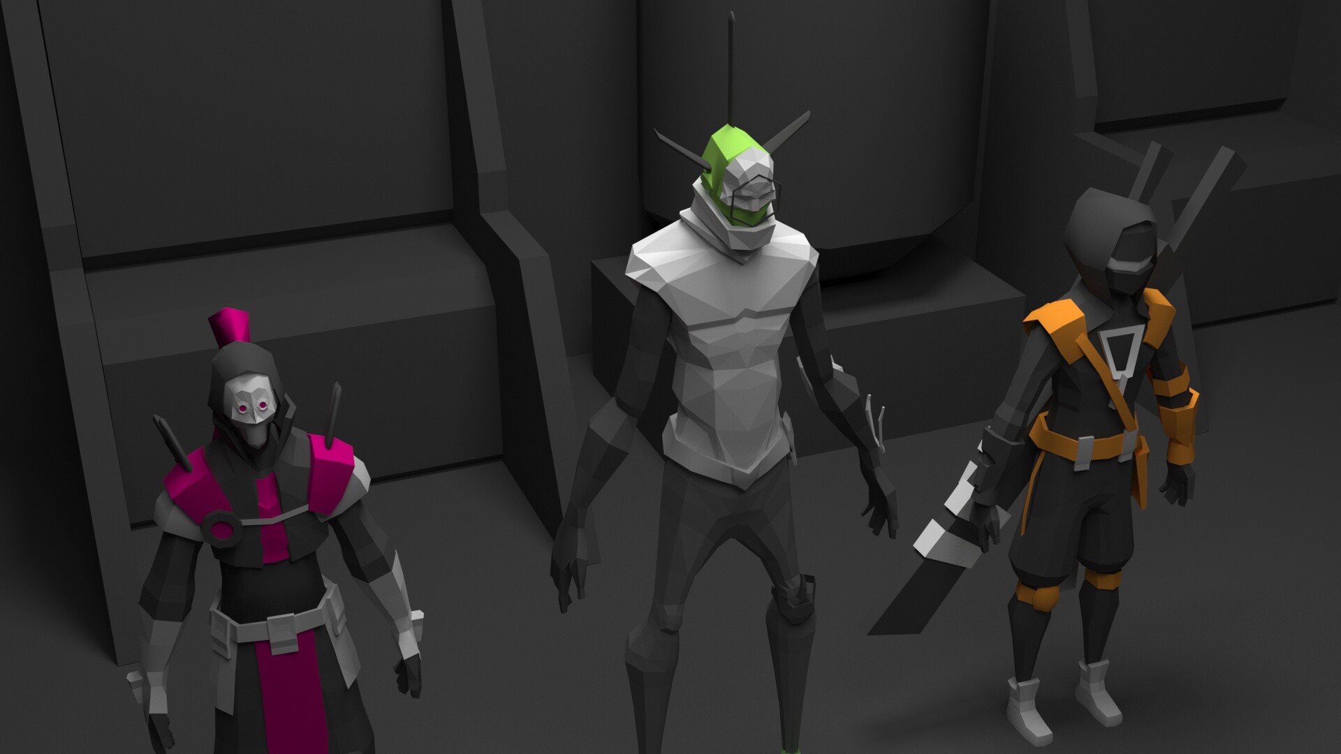 ArtStation - low poly ninjas vip