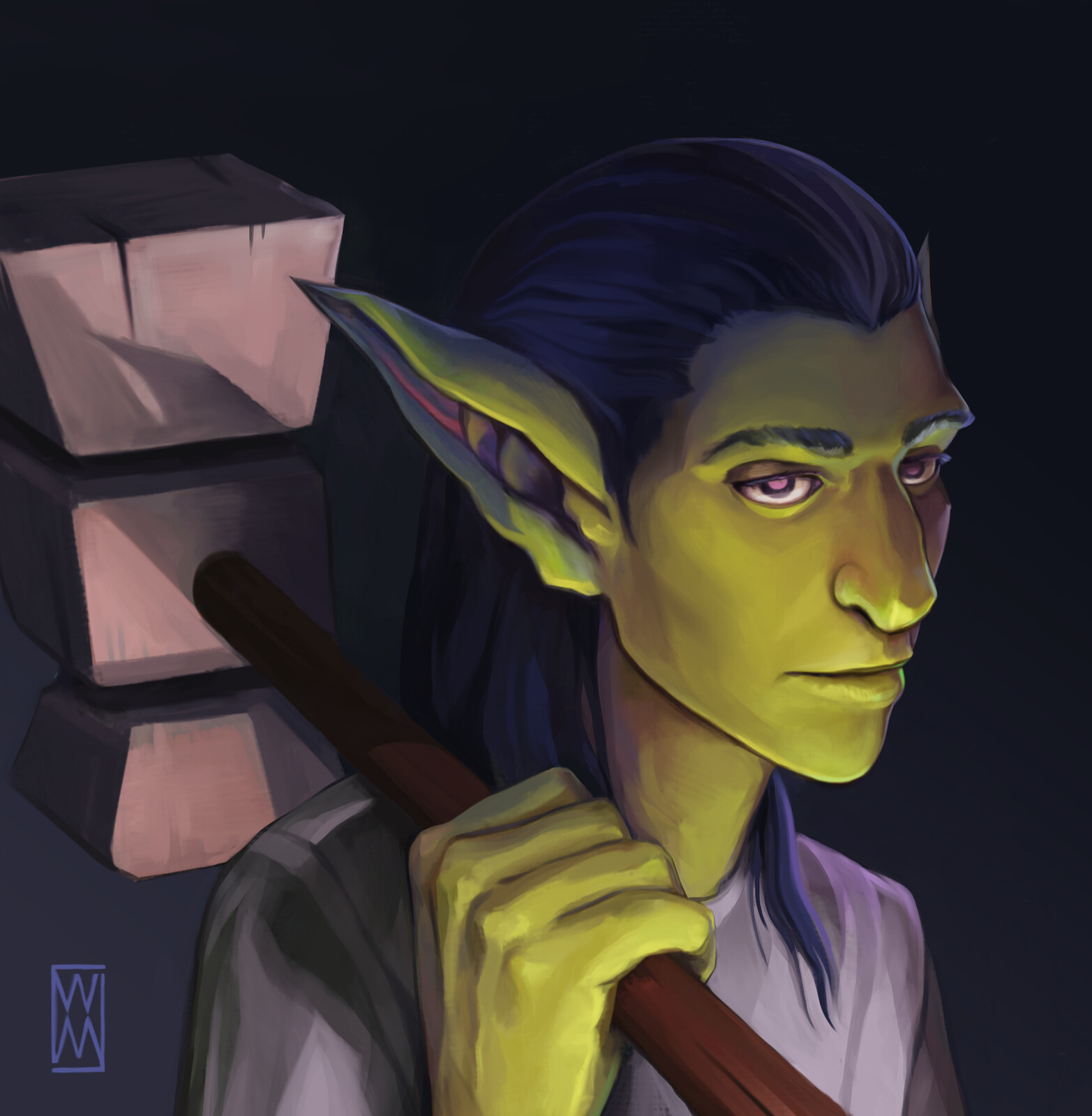 Walker Masuda - DnD Character Portrait - Wrylock