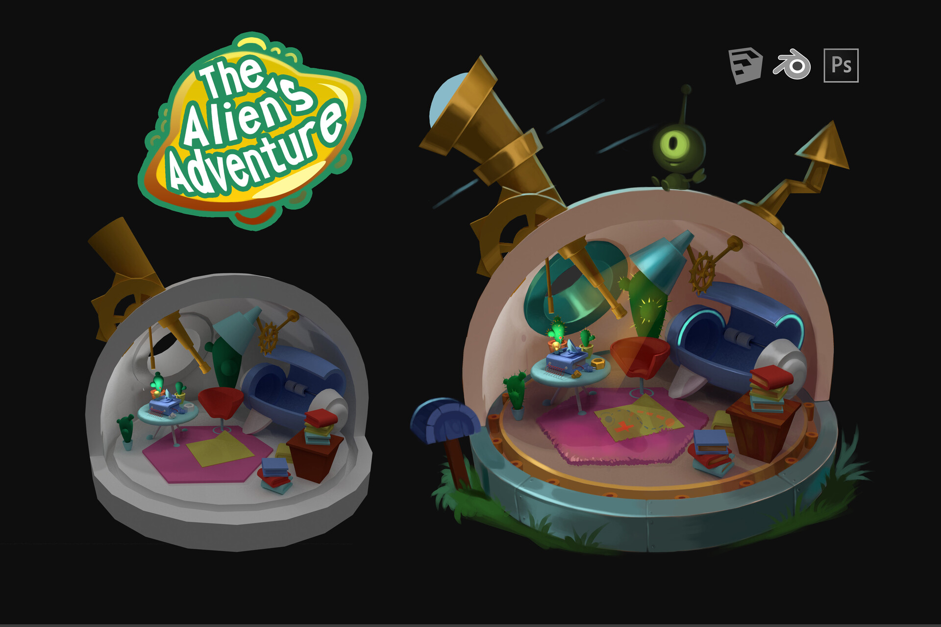 ArtStation - The Alien's room