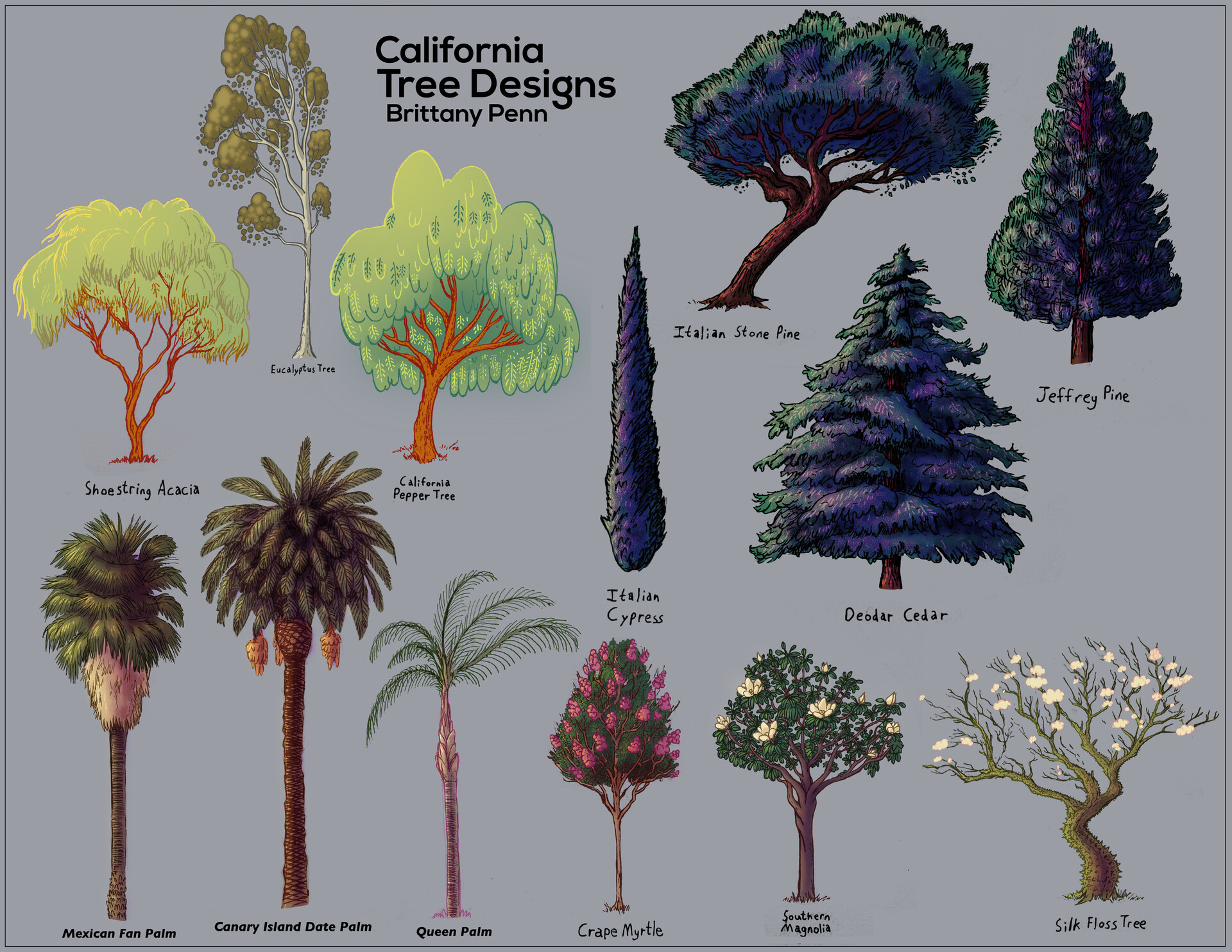 ArtStation - California Tree Designs