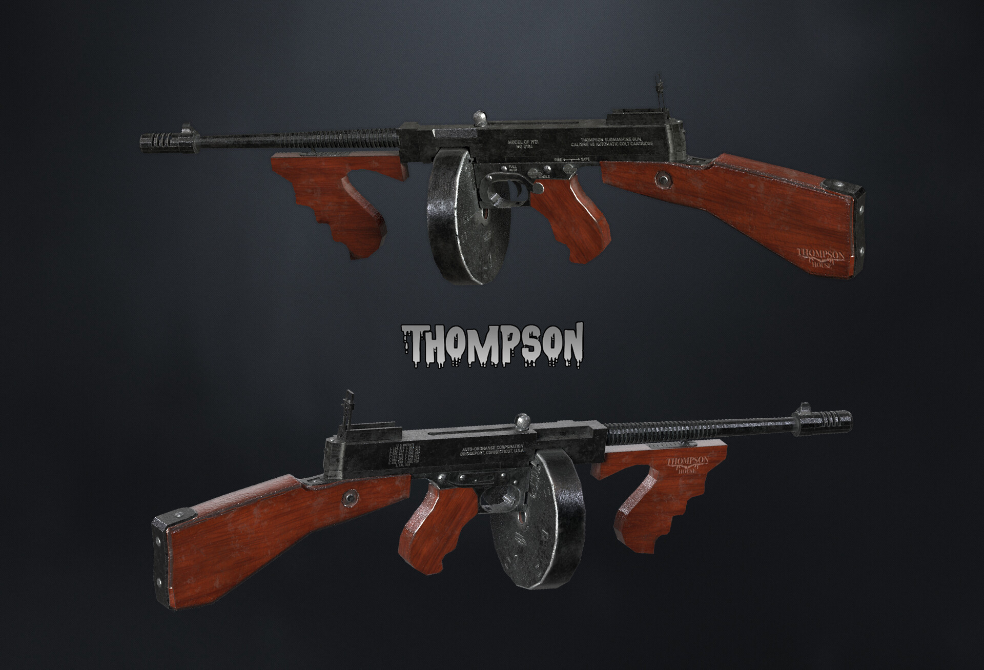 ArtStation - Thompson submachine gun