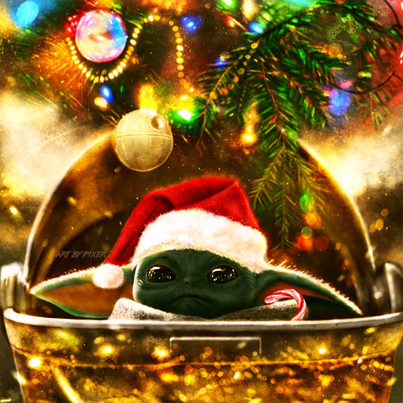 ArtStation - Christmas Baby Yoda