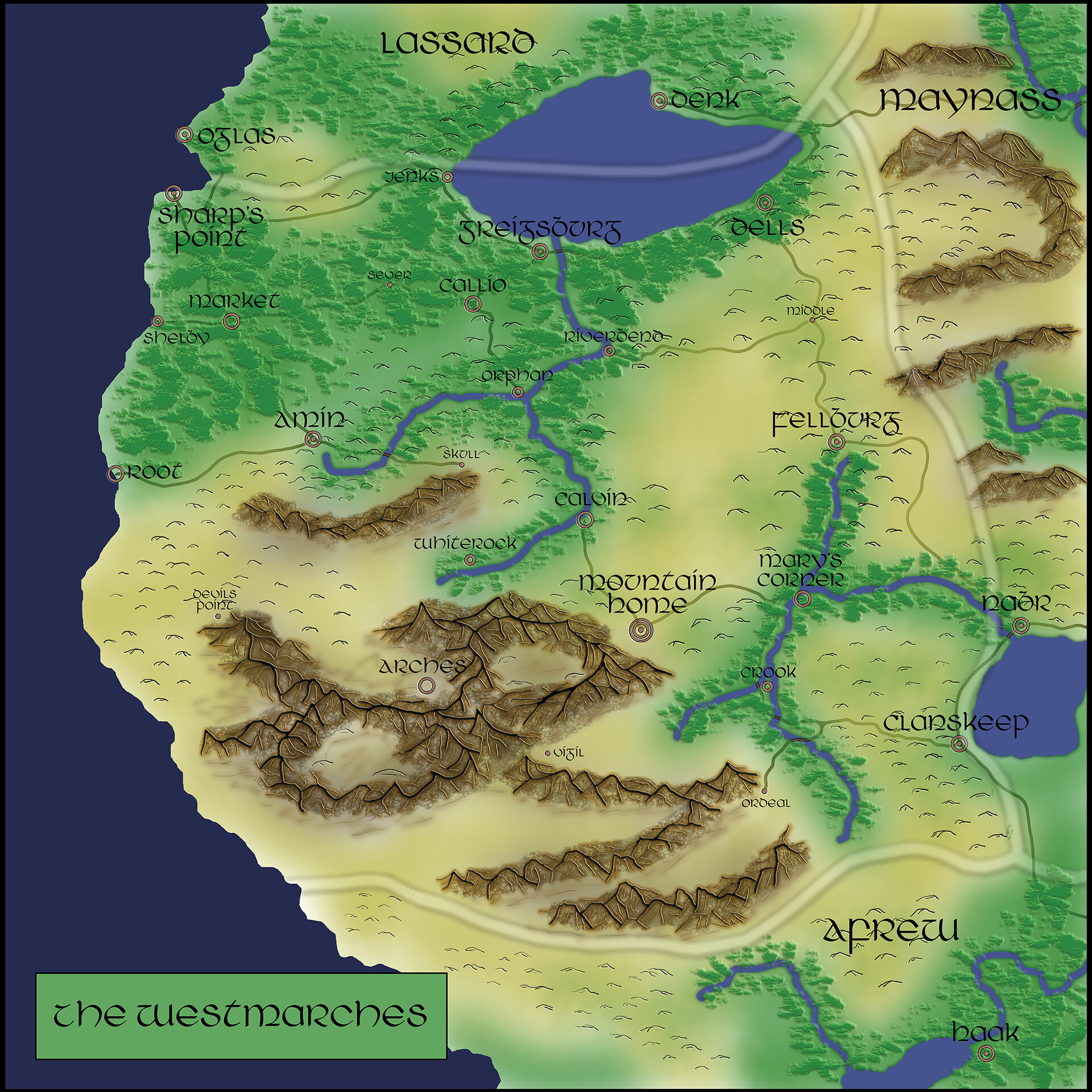 Phillip Foley - World and National Maps - Fantasy