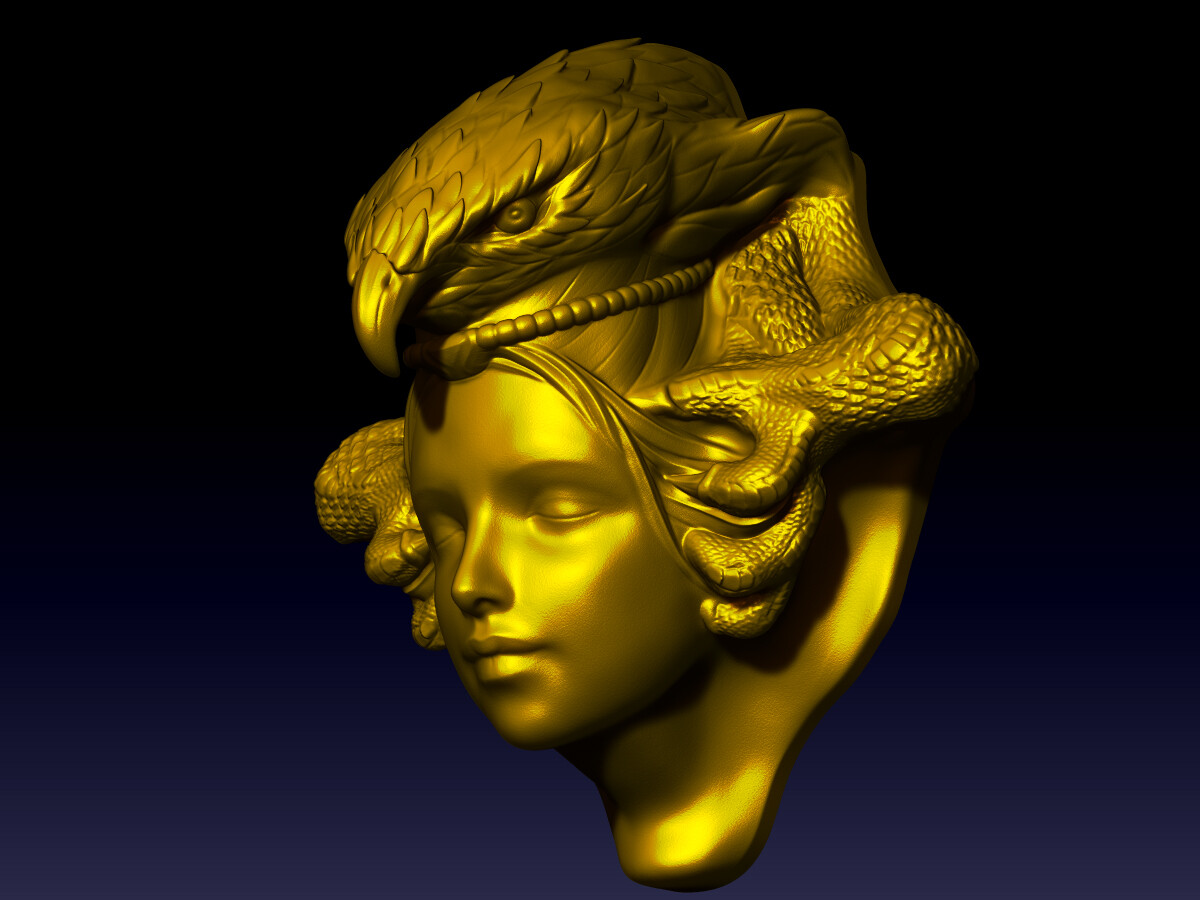 ArtStation - lady_hawk_a_jewel