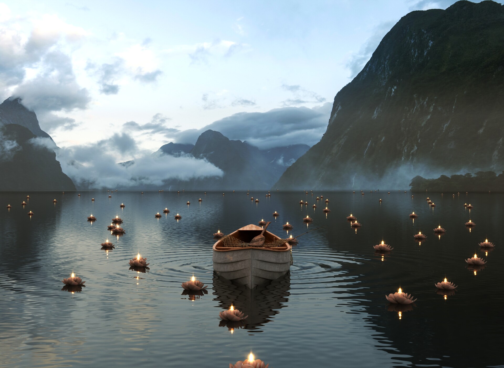 ArtStation - Boat and River