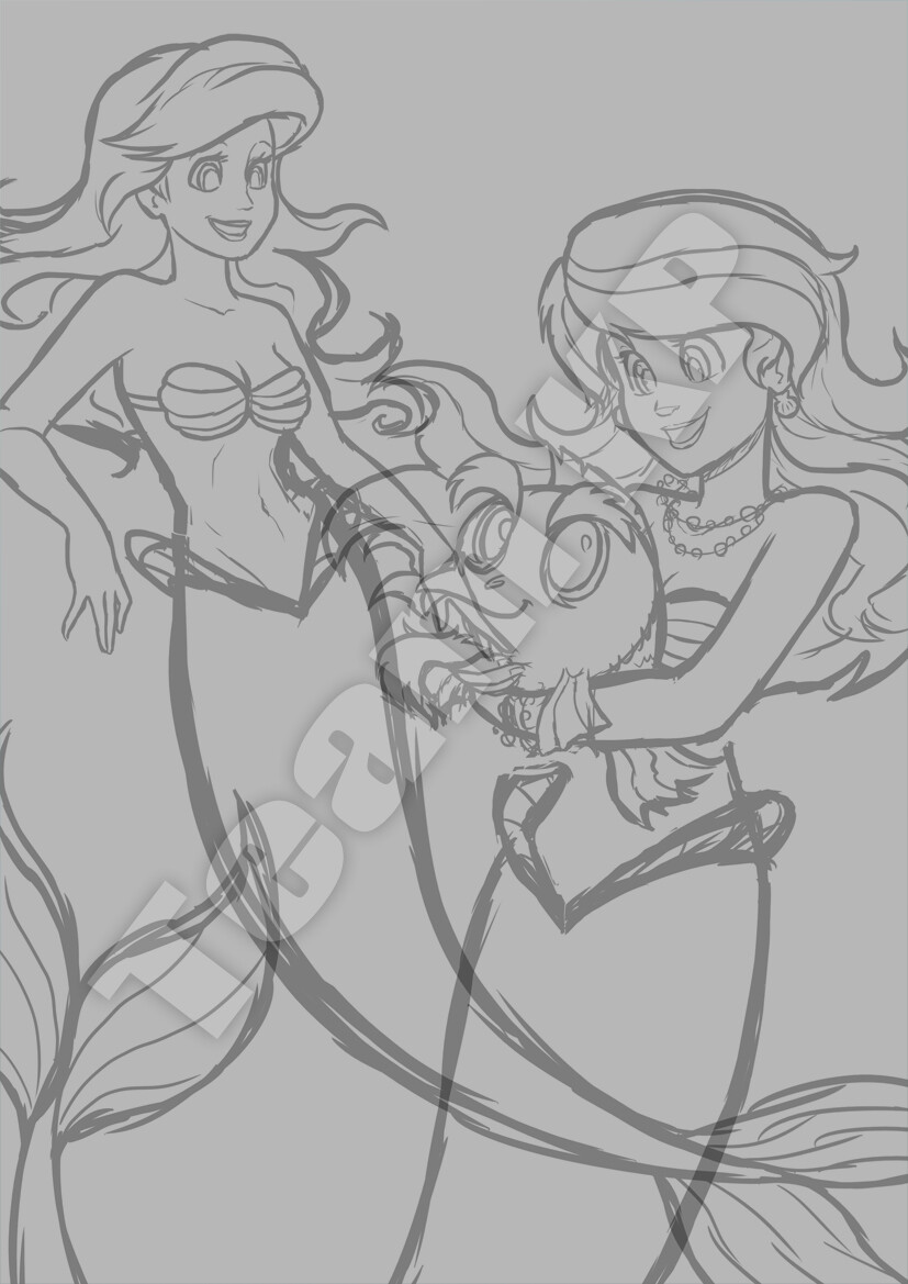 little mermaid 2 coloring pages melody