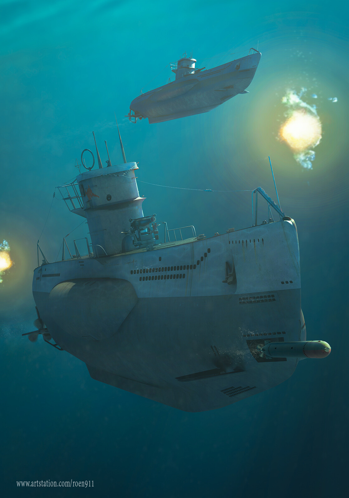 ArtStation - Type VII-C U-Boat - Art