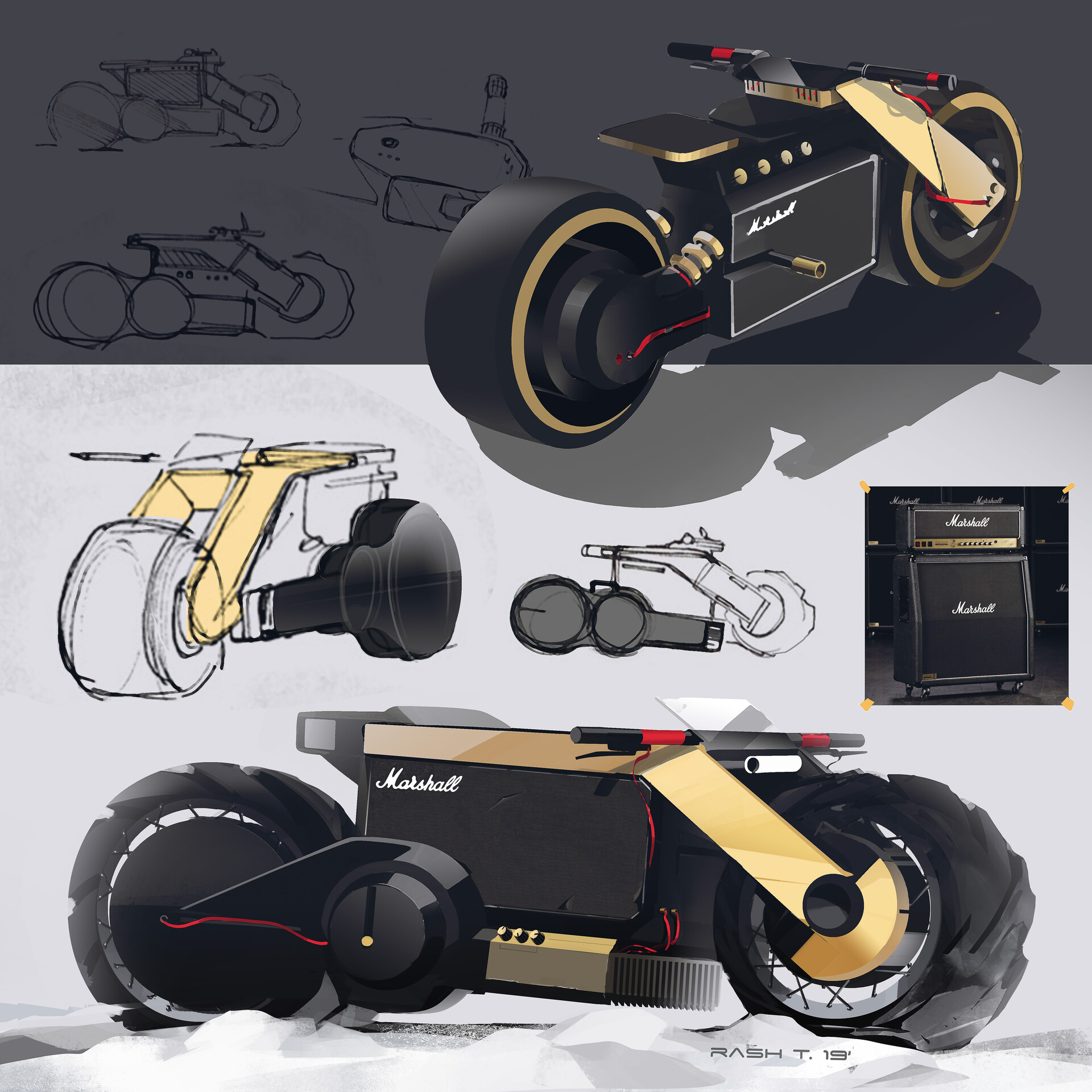 ArtStation - Marshall motorbike