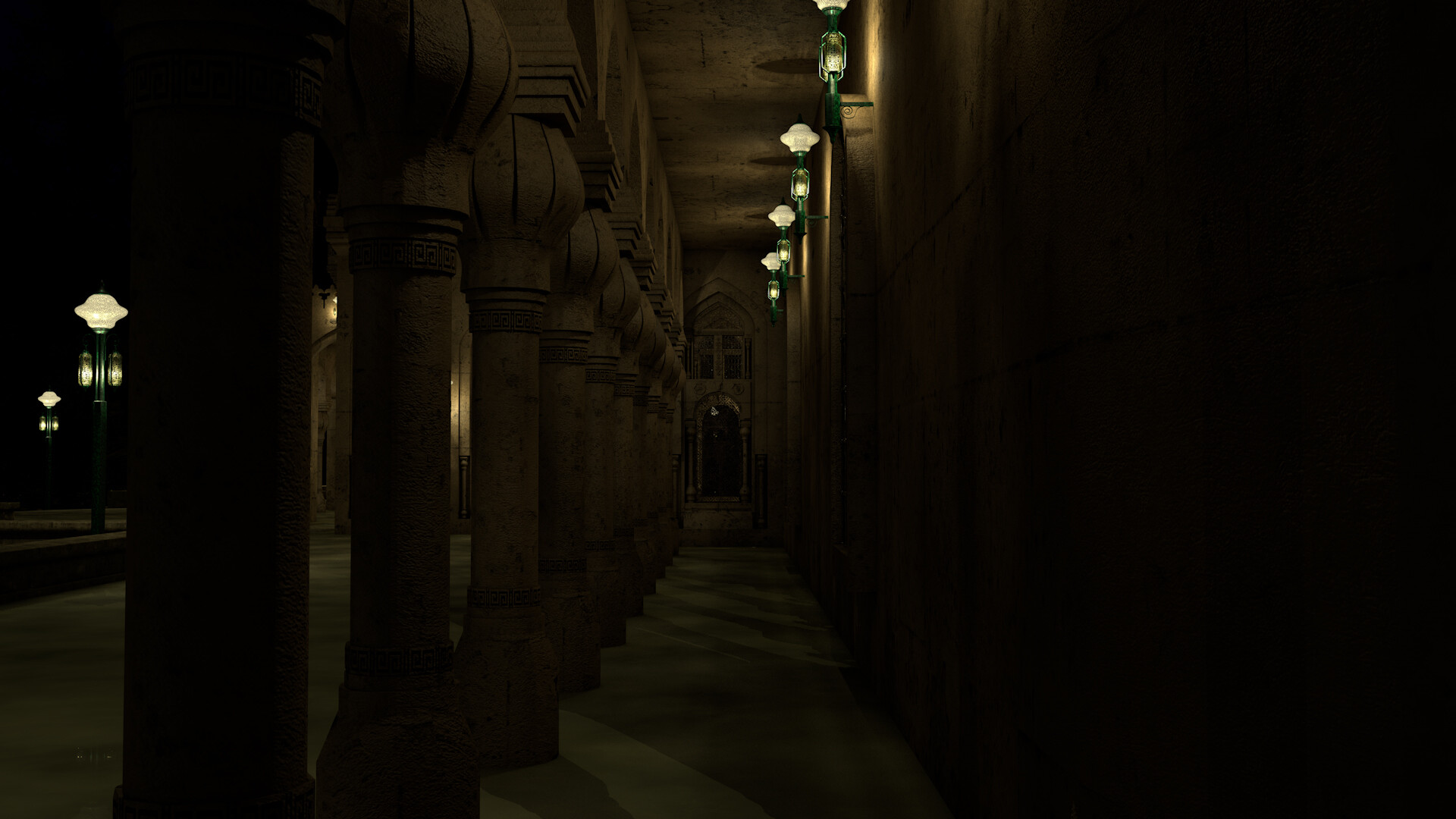 ArtStation - 3D modeling-Simulation of Al-Saleh Mosque Yemeni ...