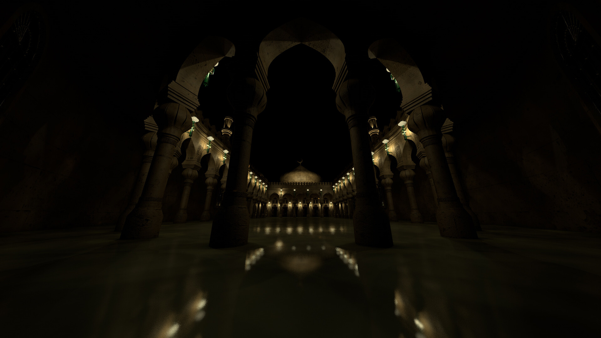ArtStation - 3D modeling-Simulation of Al-Saleh Mosque Yemeni ...