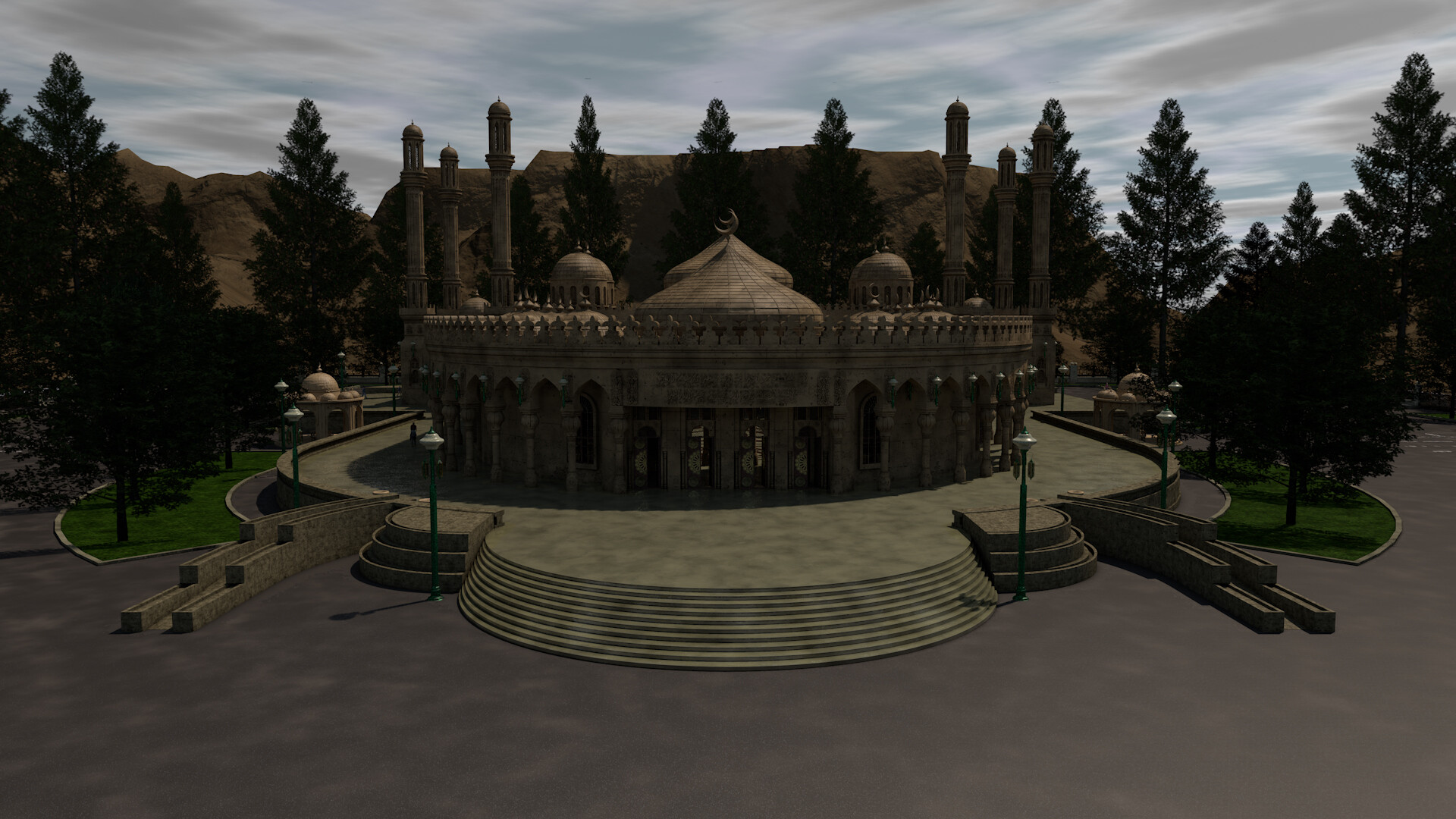 ArtStation - 3D modeling-Simulation of Al-Saleh Mosque Yemeni ...