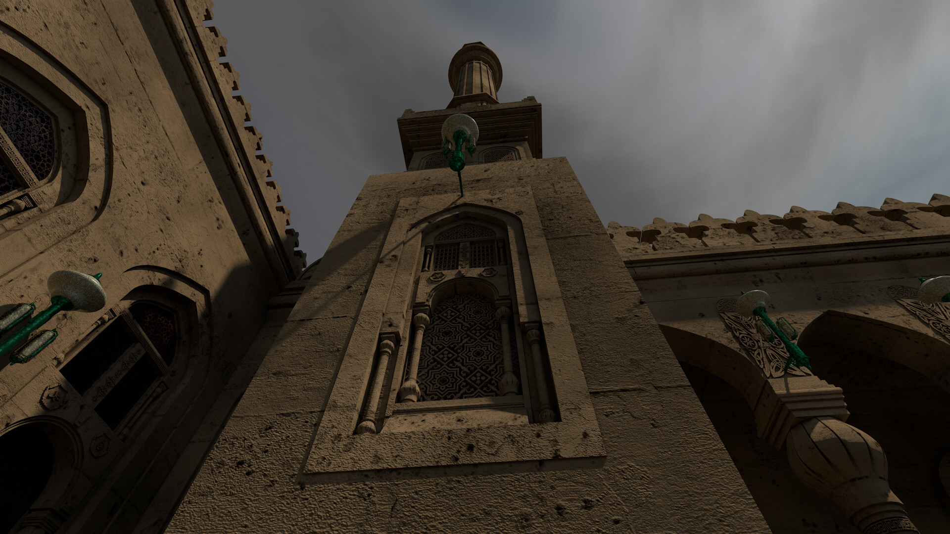 ArtStation - 3D modeling-Simulation of Al-Saleh Mosque Yemeni ...