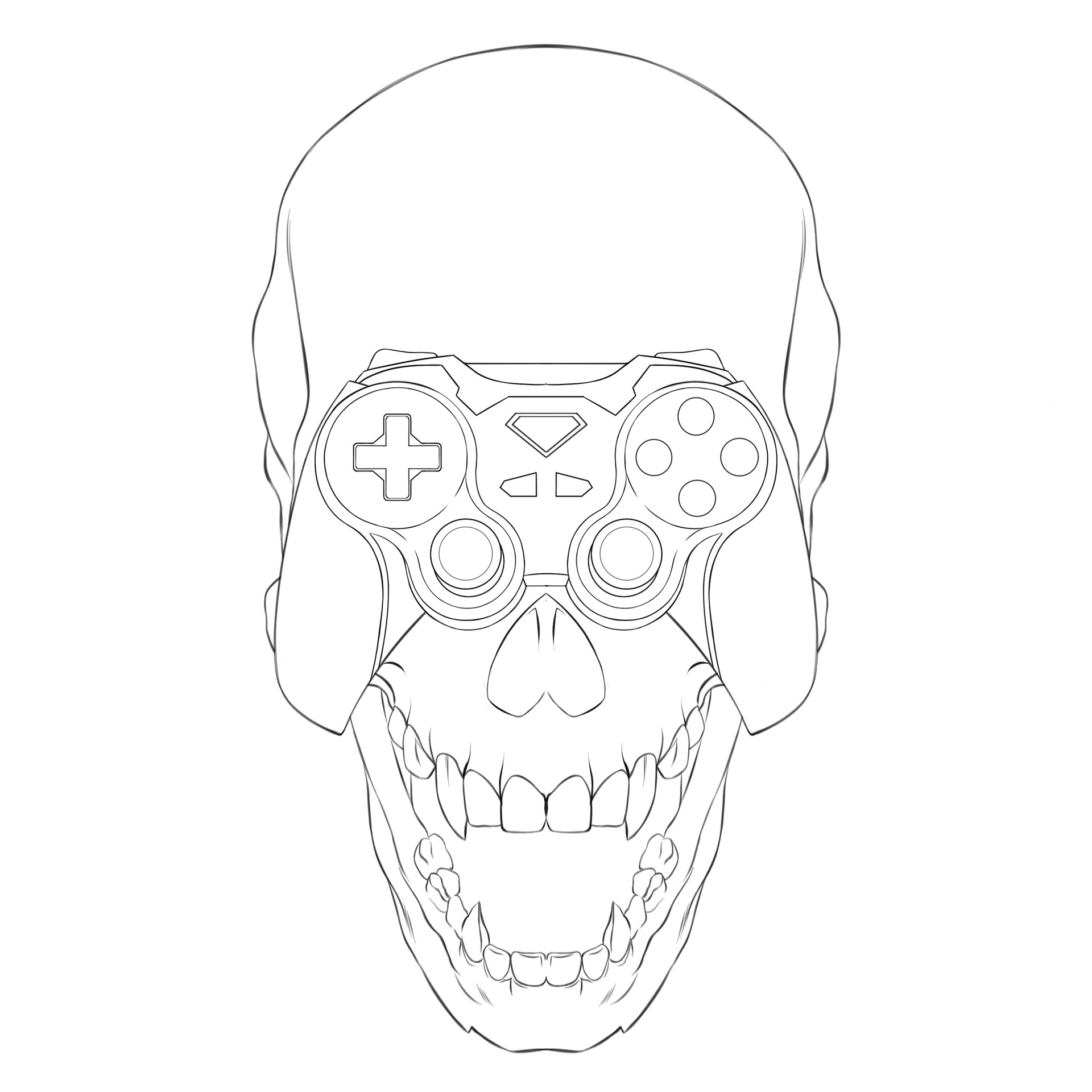 ArtStation - Gamer Logo Skull