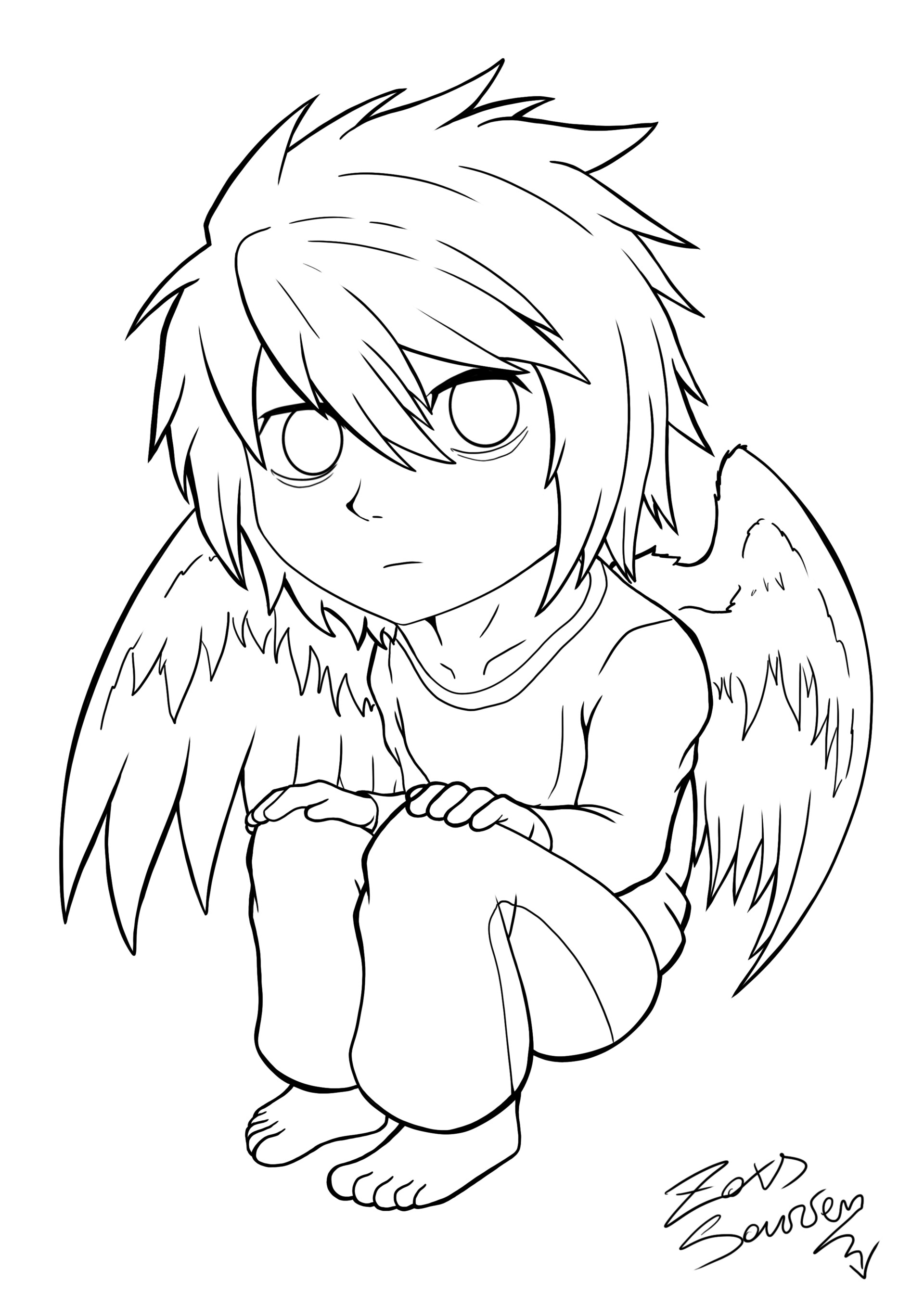 death note l coloring pages