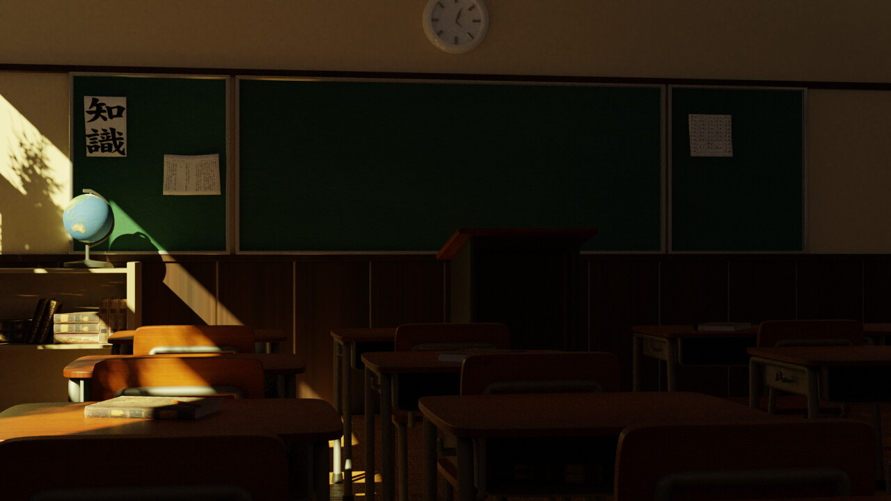 ArtStation - Japanese classroom