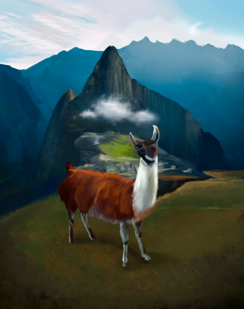 ArtStation - Landscape whith lama