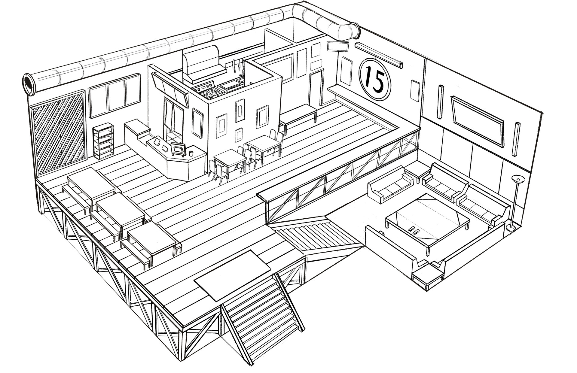 ArtStation - Cafe Layout