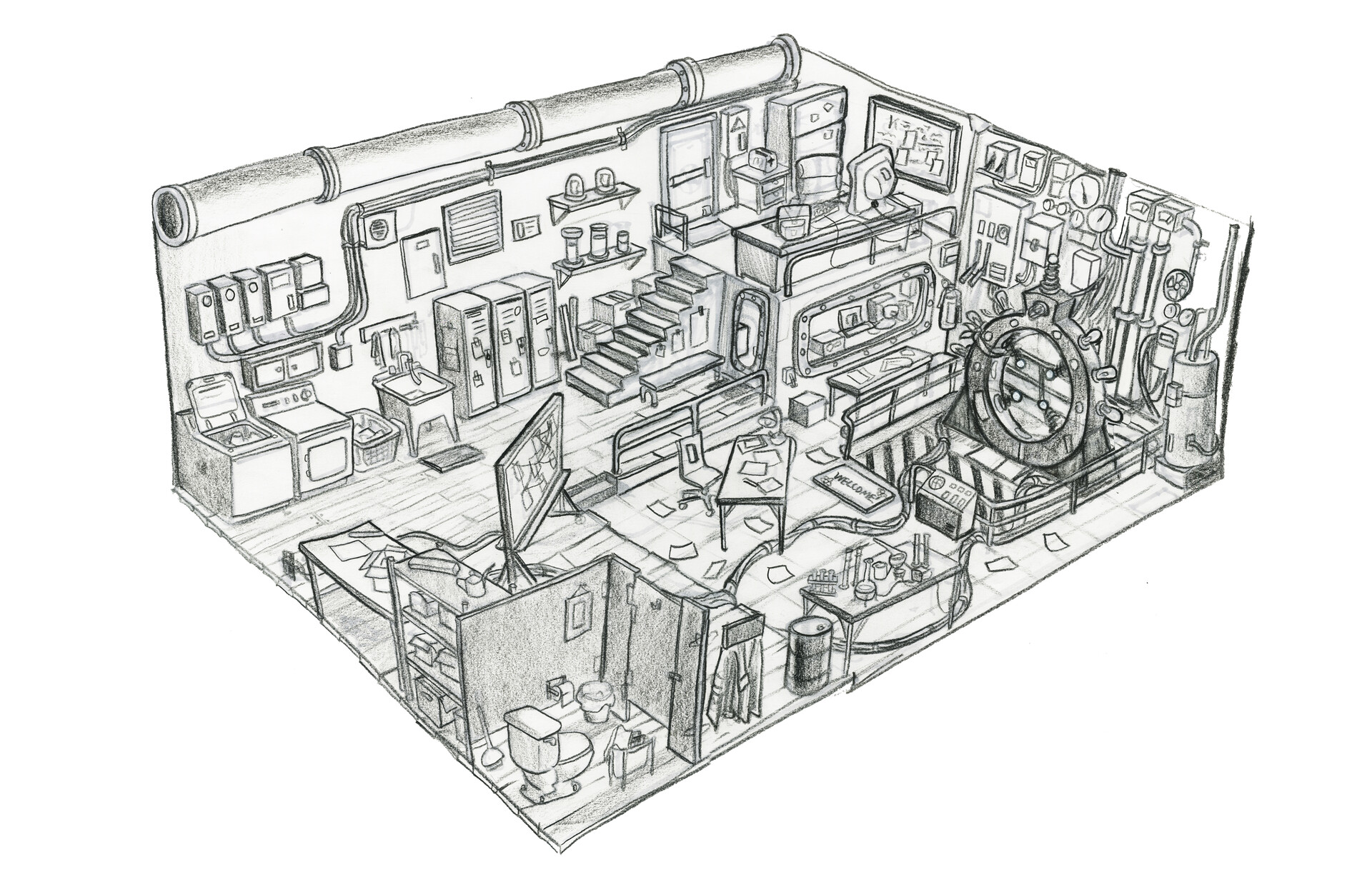 ArtStation - Scientist's Garage
