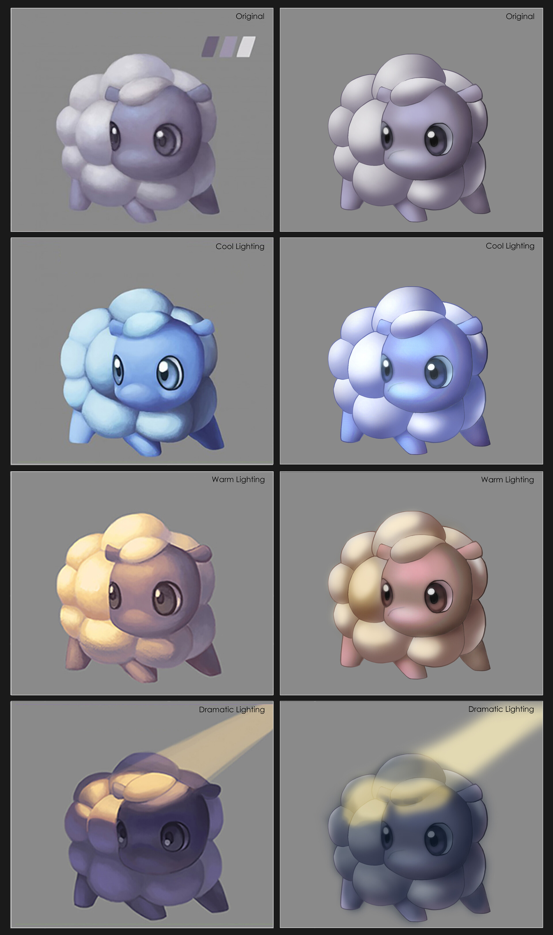 ArtStation - Sheep Painting - Mood Lighting Study