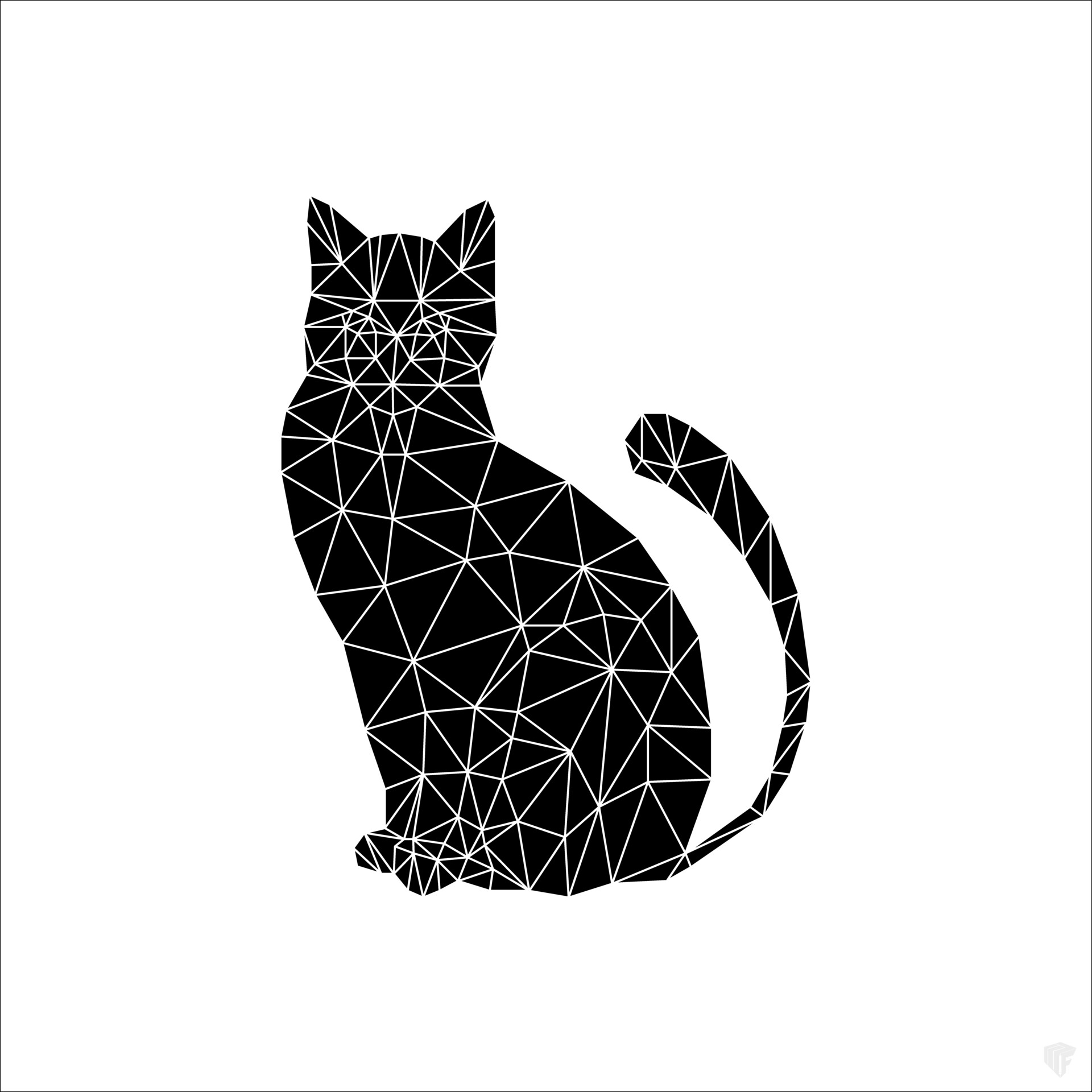 geometric animals cat