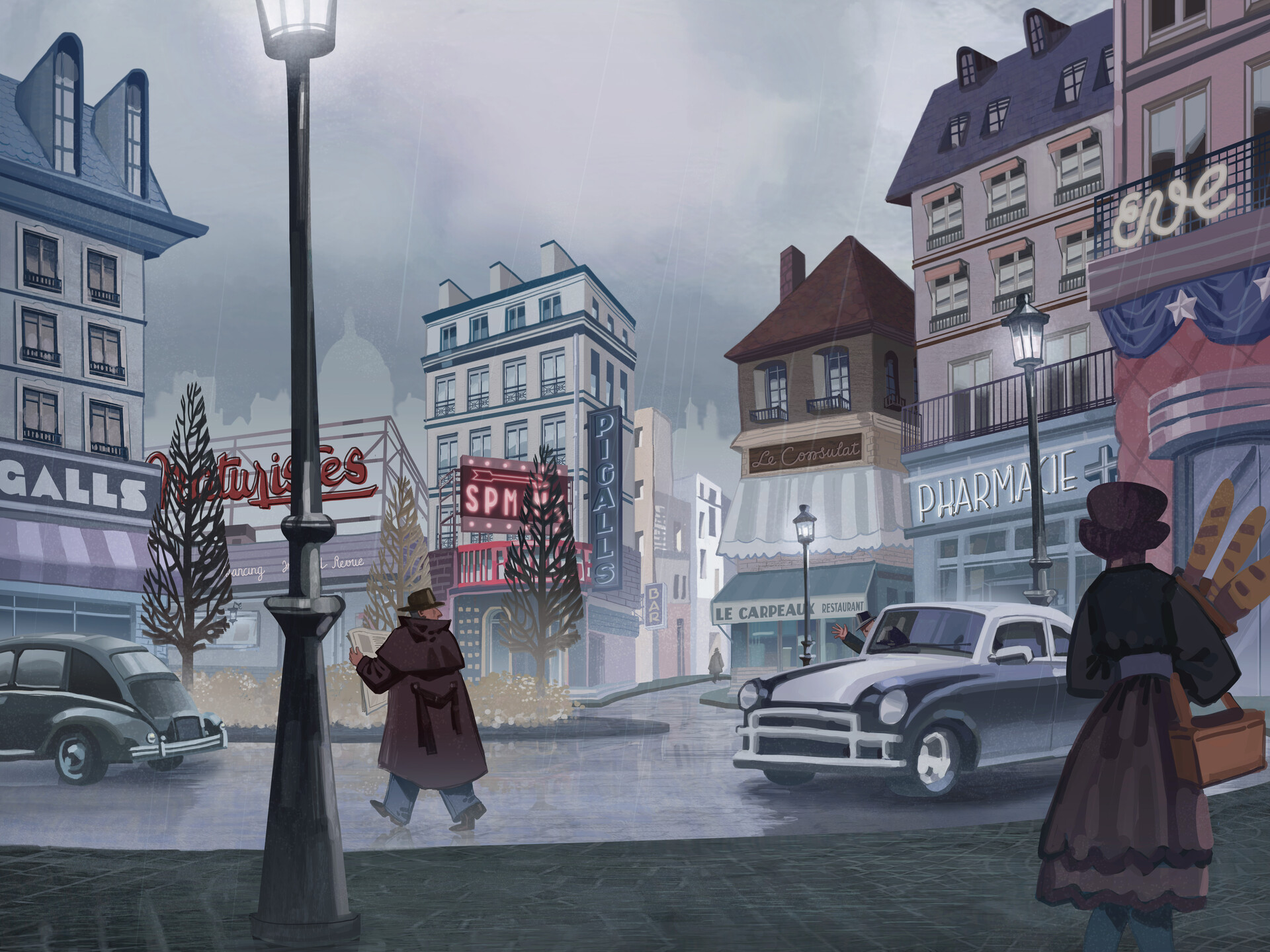 ArtStation - Paris Street Scene