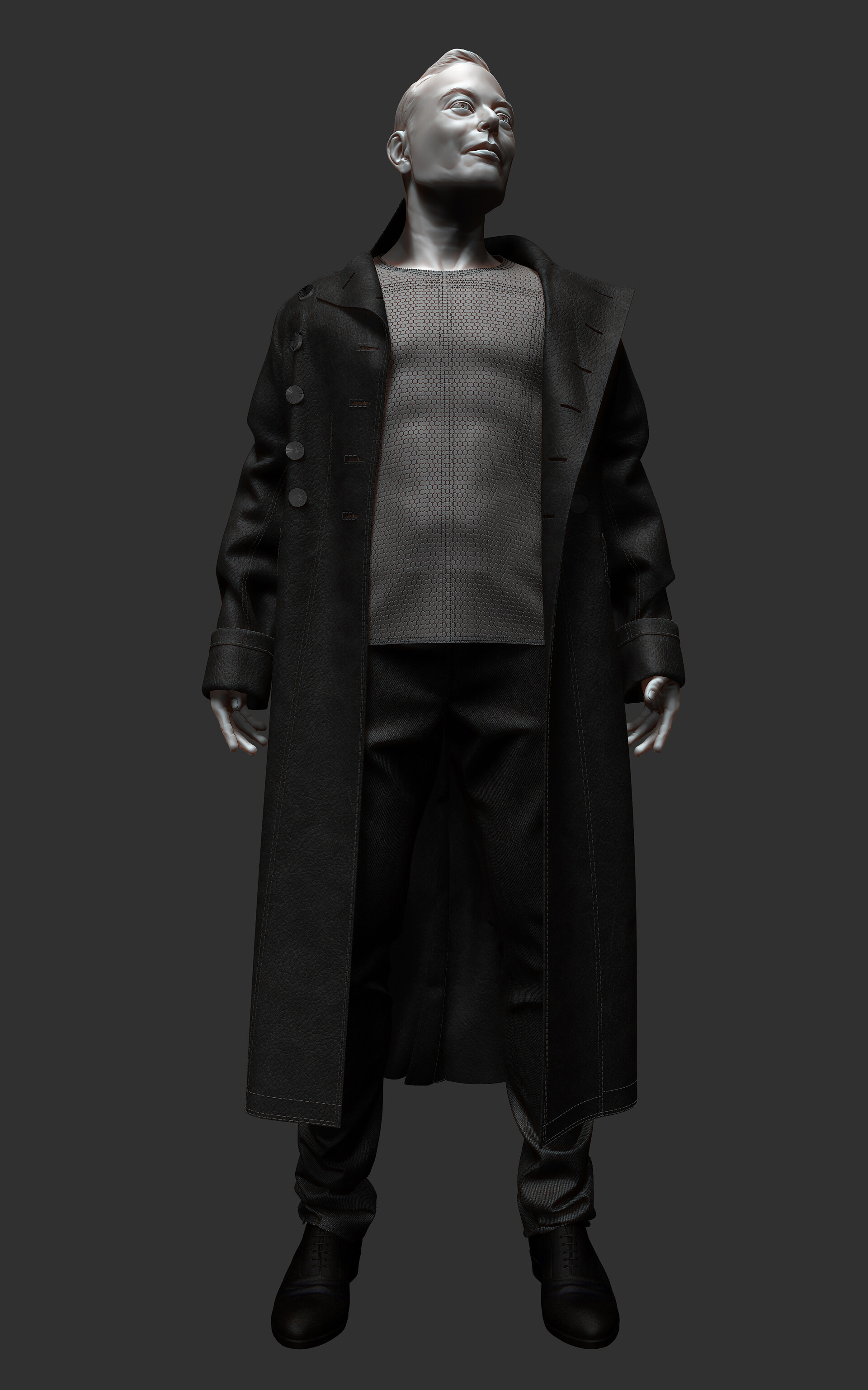 Darya Girina - Elon Musk in the style of Blade Runner & Cybertruck