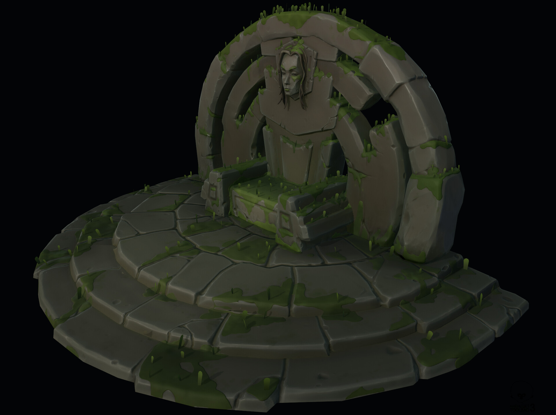 ArtStation - Stone throne