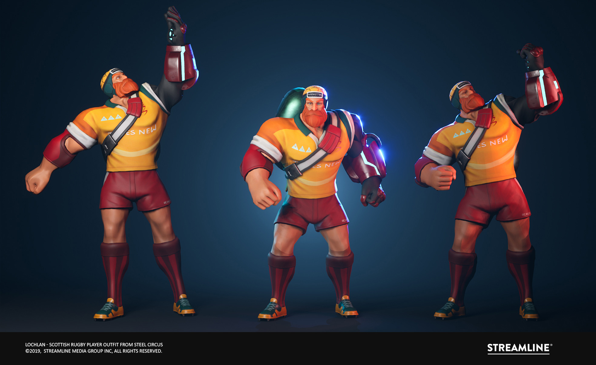 Streamline Studios - Lochlan - Scottish Rugby Player Outfit from Steel ...