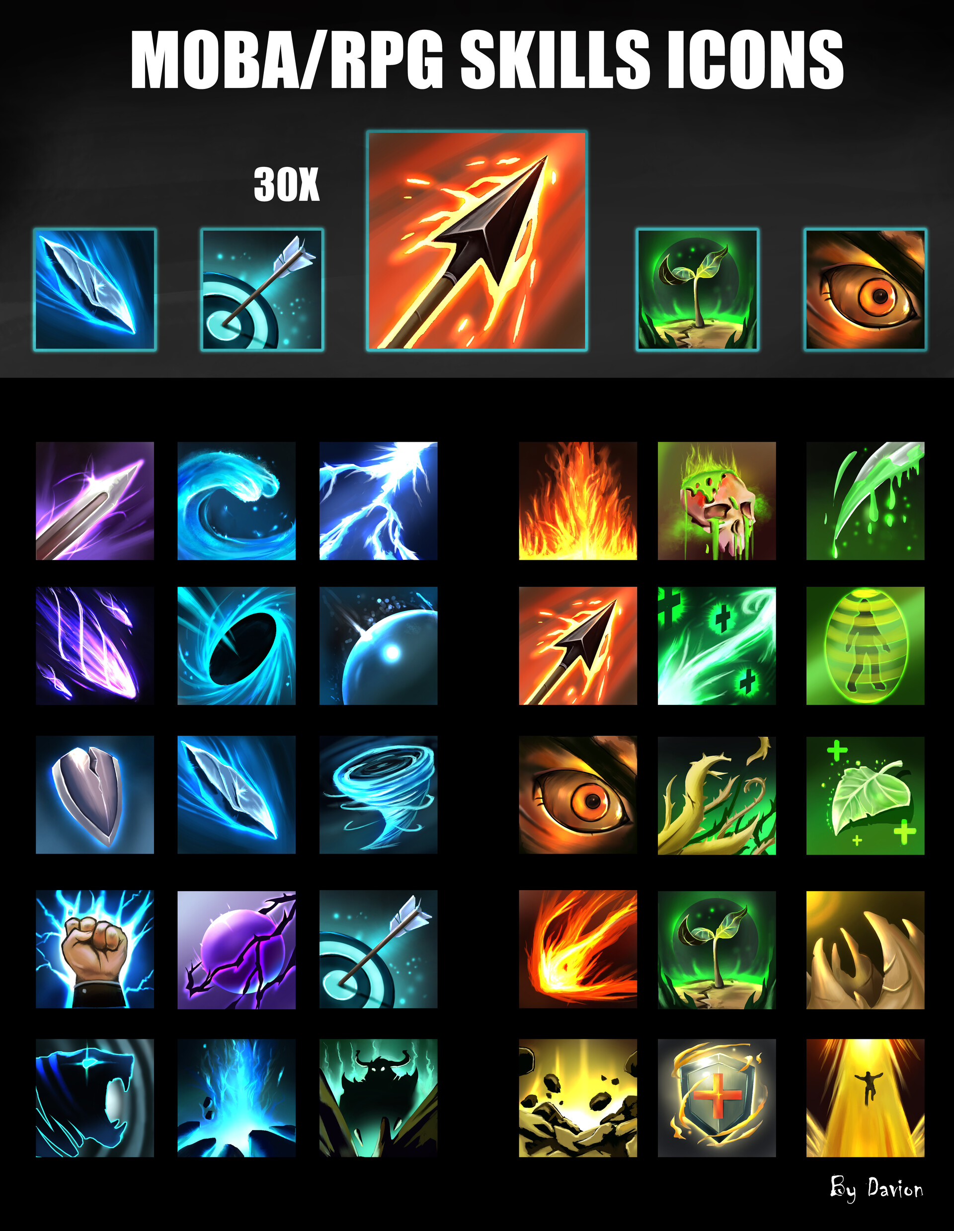 ArtStation - MOBA/RPG Icons