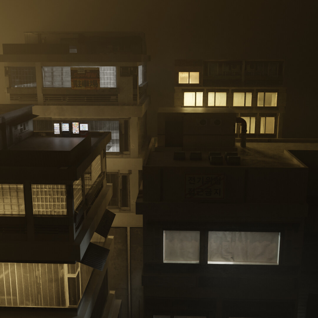 ArtStation - // asian tower blocks