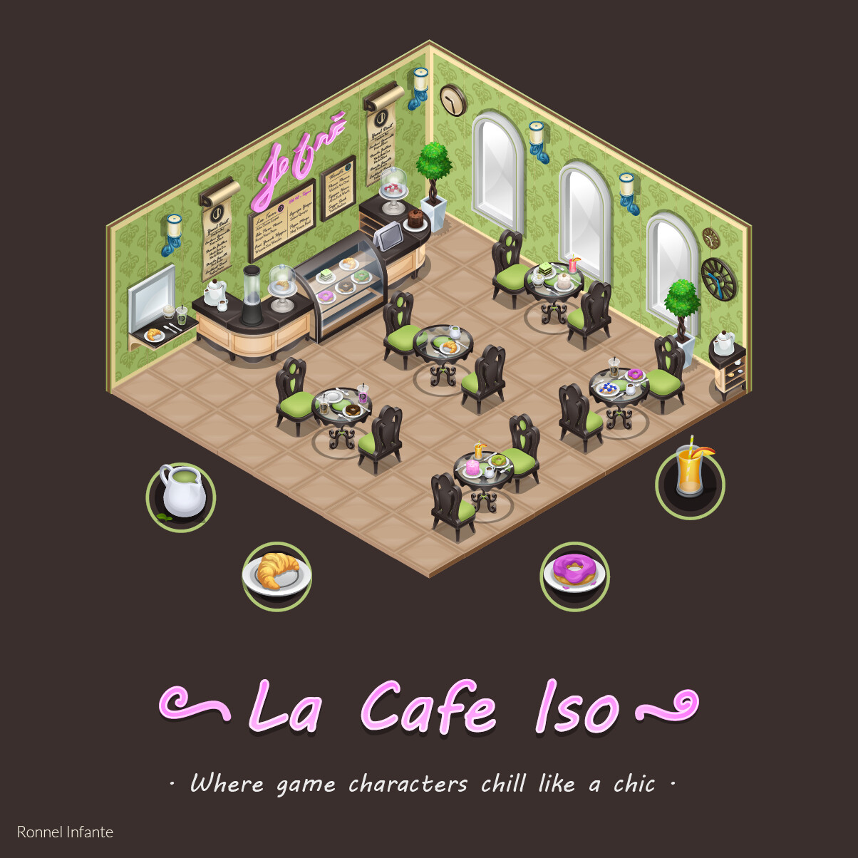 ArtStation - Isometric Cafe Game Asset