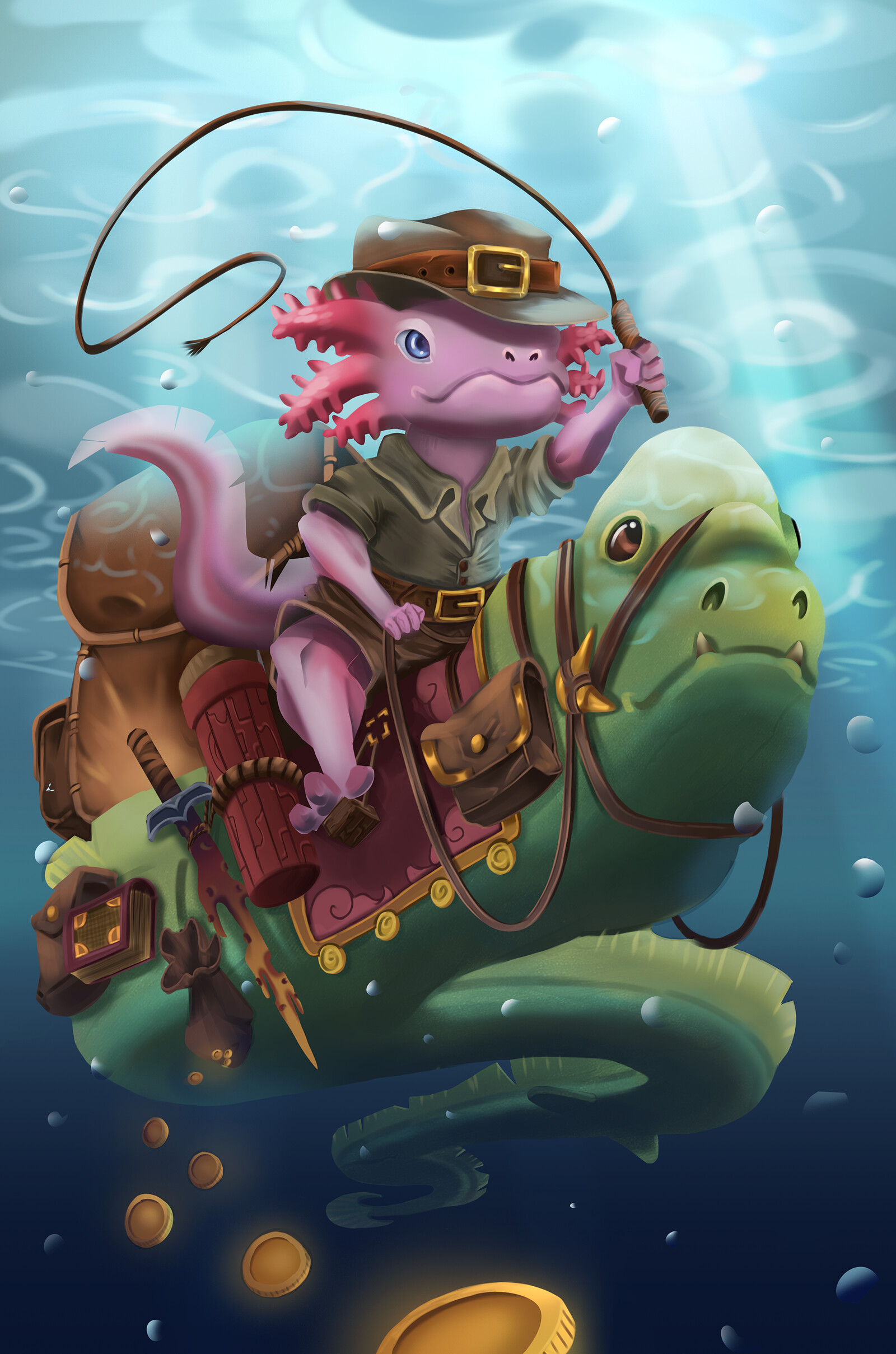 ArtStation - CDC Axolotl adventurer + Steps